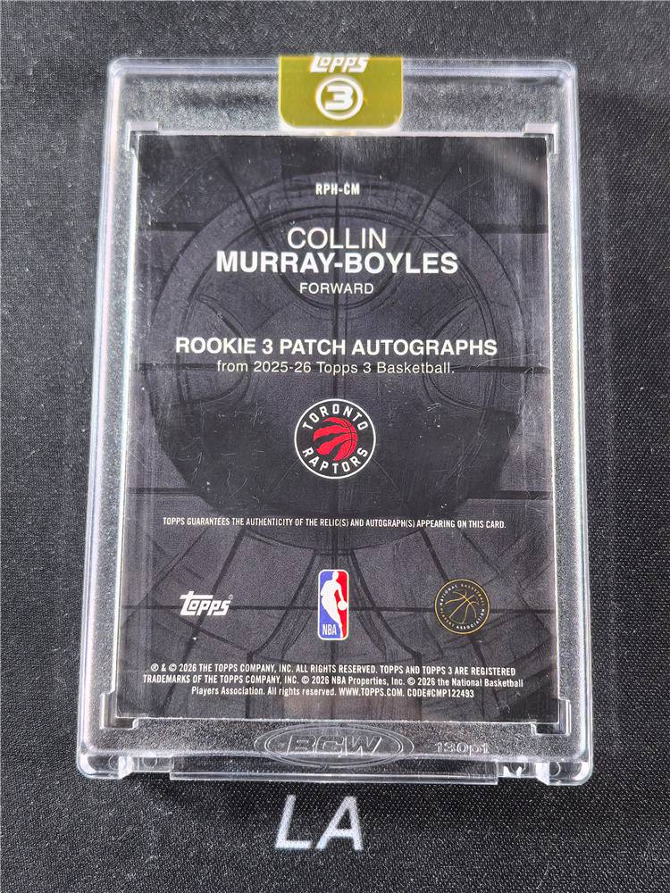 【LA拍卖】2025-26 Topps Three 3 Collin Murray-Boyles 三系列 高端系列 新秀RC 科林 穆雷 博 ...