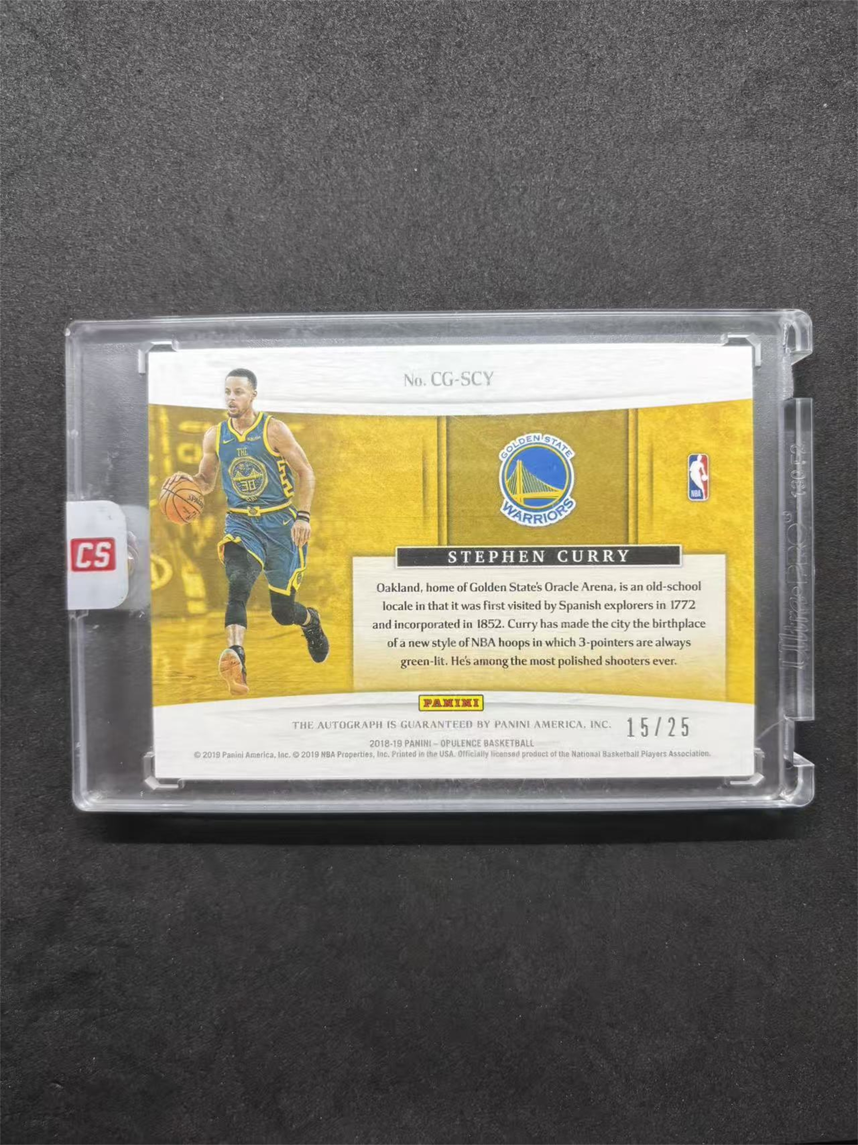 2018-19 Panini Opulence Stephen Curry 【大树代卖精品】金书 斯蒂芬库里 25编 签字卡签 ...