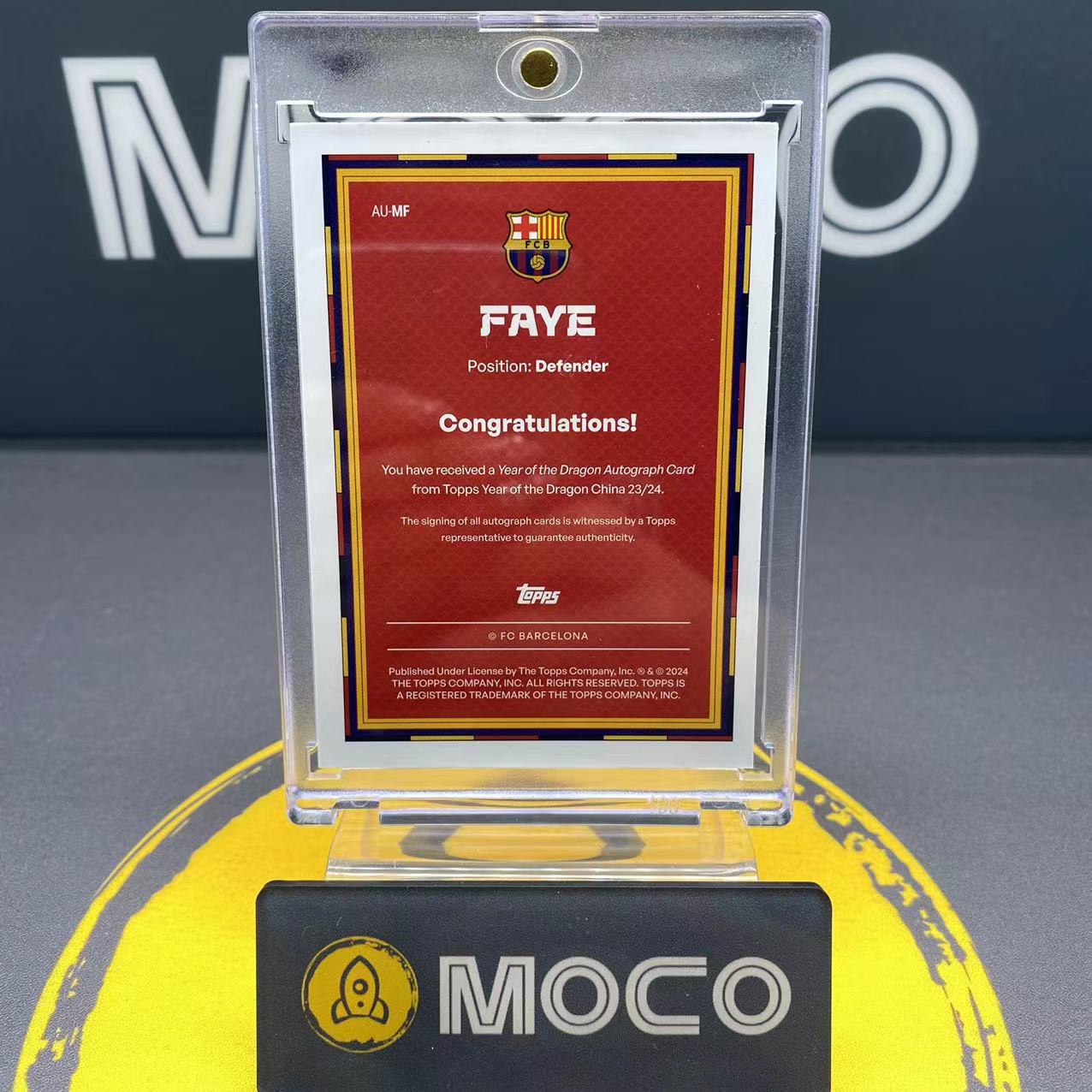 2024 Topps FC Barcelona Mikayil Faye RC 【MOCO拍卖】巴萨龙队盒 中国限定 巴塞罗那 新秀 米卡伊尔 ...