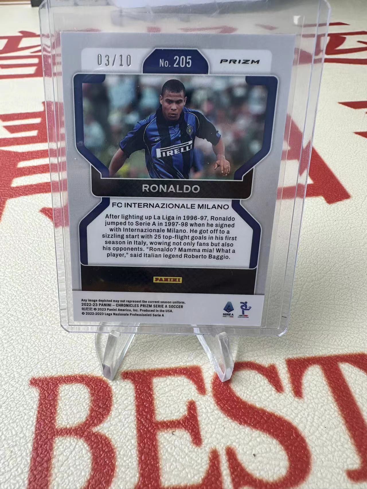 2022-23 Panini Chronicles Ronaldo Luiz Nazario de lima 罗纳尔多 大罗PZ 3/10编正 ...