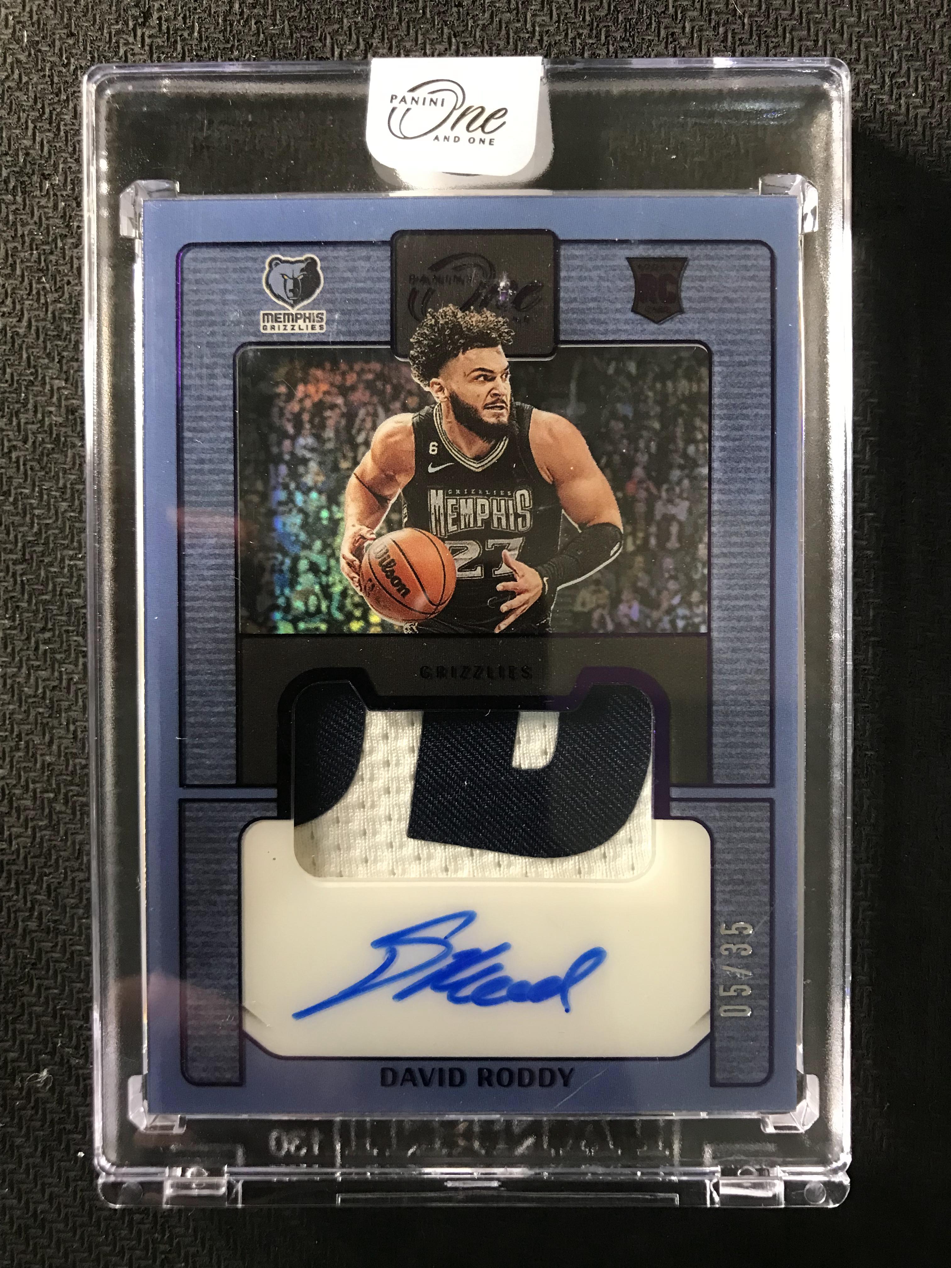 2022-23 Panini One and One David Roddy RC 5/35编 Prime 新秀RPA 球衣PATCH 签字 ...
