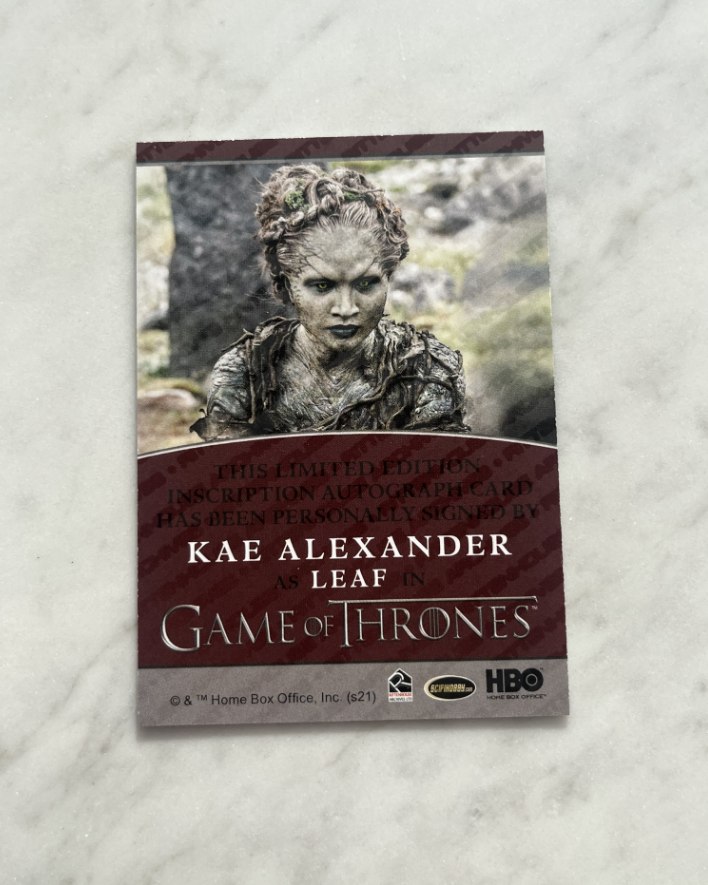 2021 Other Game of Thrones Kae Alexander HBO 权游 权利的游戏 权力的游戏 冰与火之歌 卡亚历山大 ...