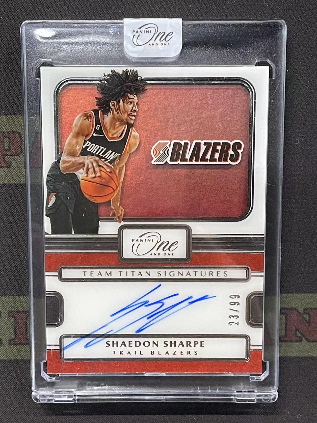 2022-23 Panini One and One Shaedon Sharpe RC OAO 开拓者 谢登 夏普 新秀 镜面 泰坦之队 ...