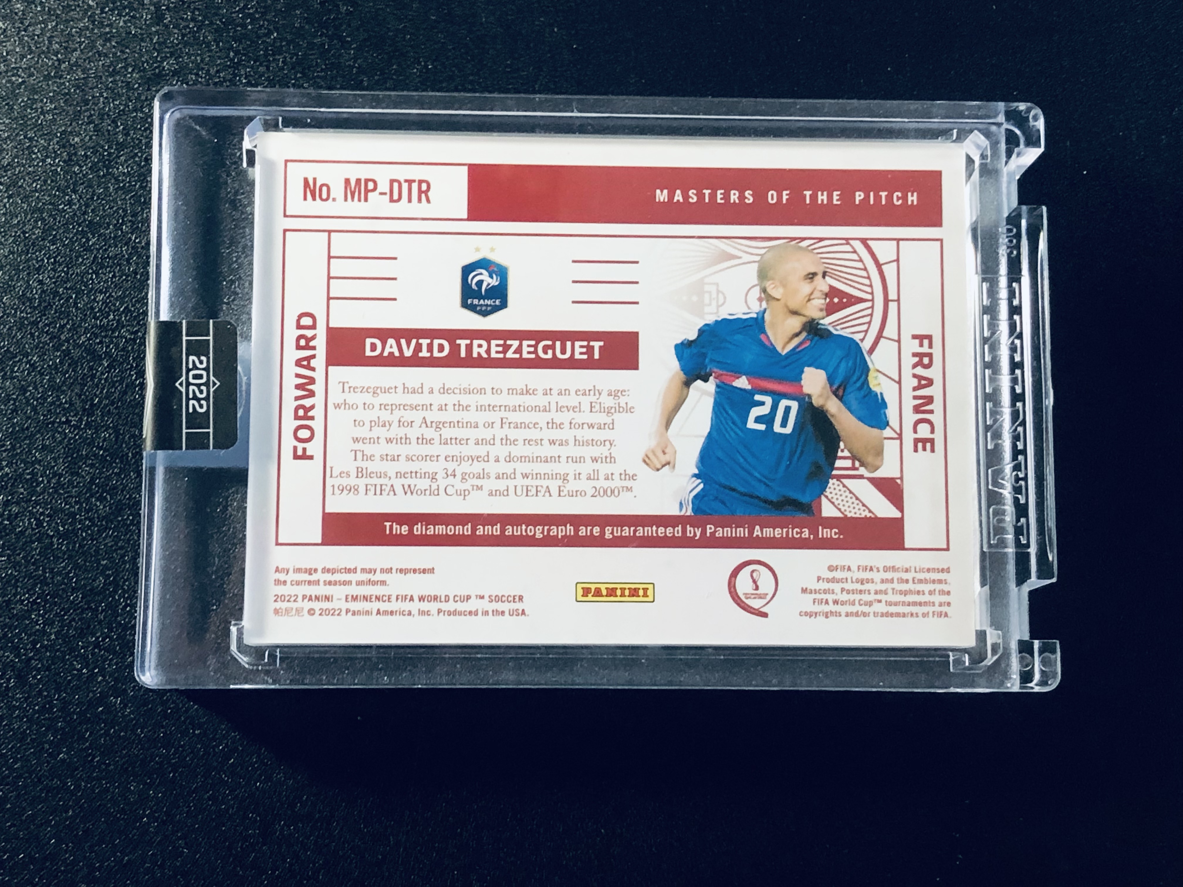 【喷子拍卖】2022 panini eminence world cup David Trézéguet 大真金 世界杯 法国 特雷泽盖 大钻石 签字 10编 闪版 卡签 超级经典 可凑法国 ...