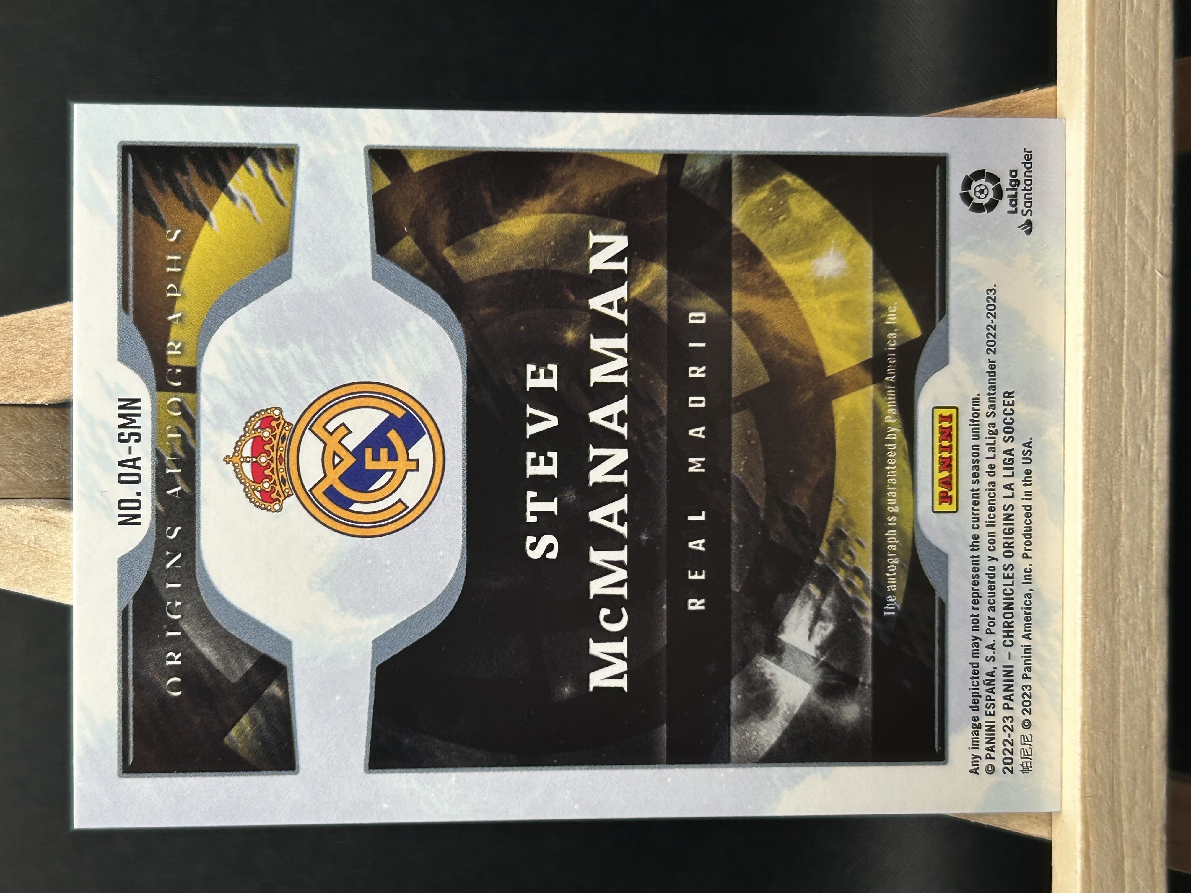 2022-23 Panini Chronicles Origins Steve Mcmanaman 西甲 编年史 起源 皇家马德里 皇马 ...