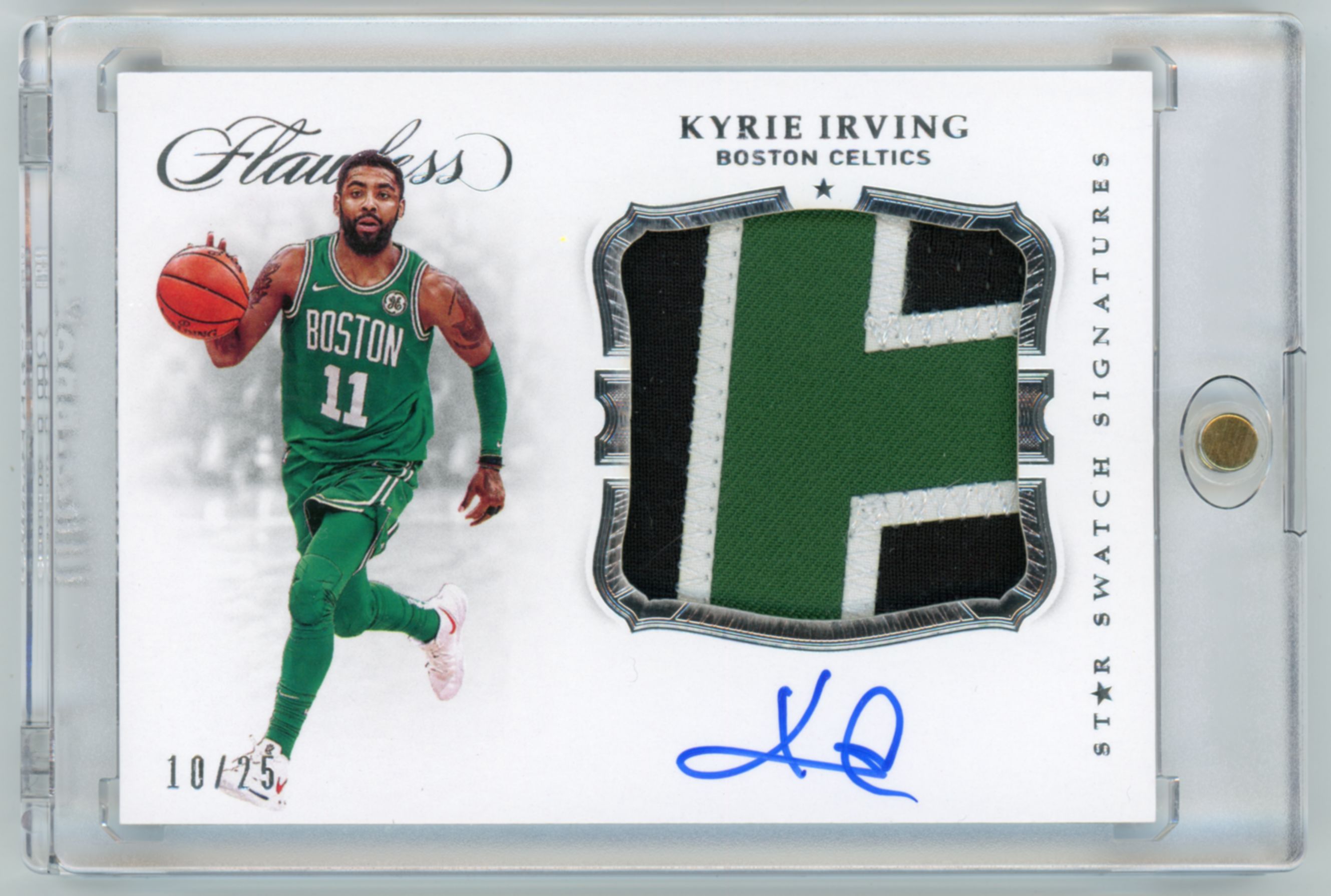 2018-19 Panini Flawless Kyrie Irving SS patch auto /25 手提 凯里 欧文 德鲁大叔 超 ...