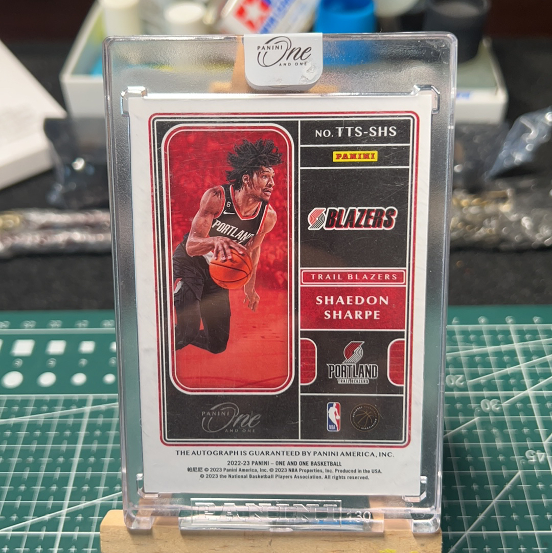 2022-23 Panini One and One Shaedon Sharpe RC 开拓者 谢登夏普 镜面 新秀 team titans ...