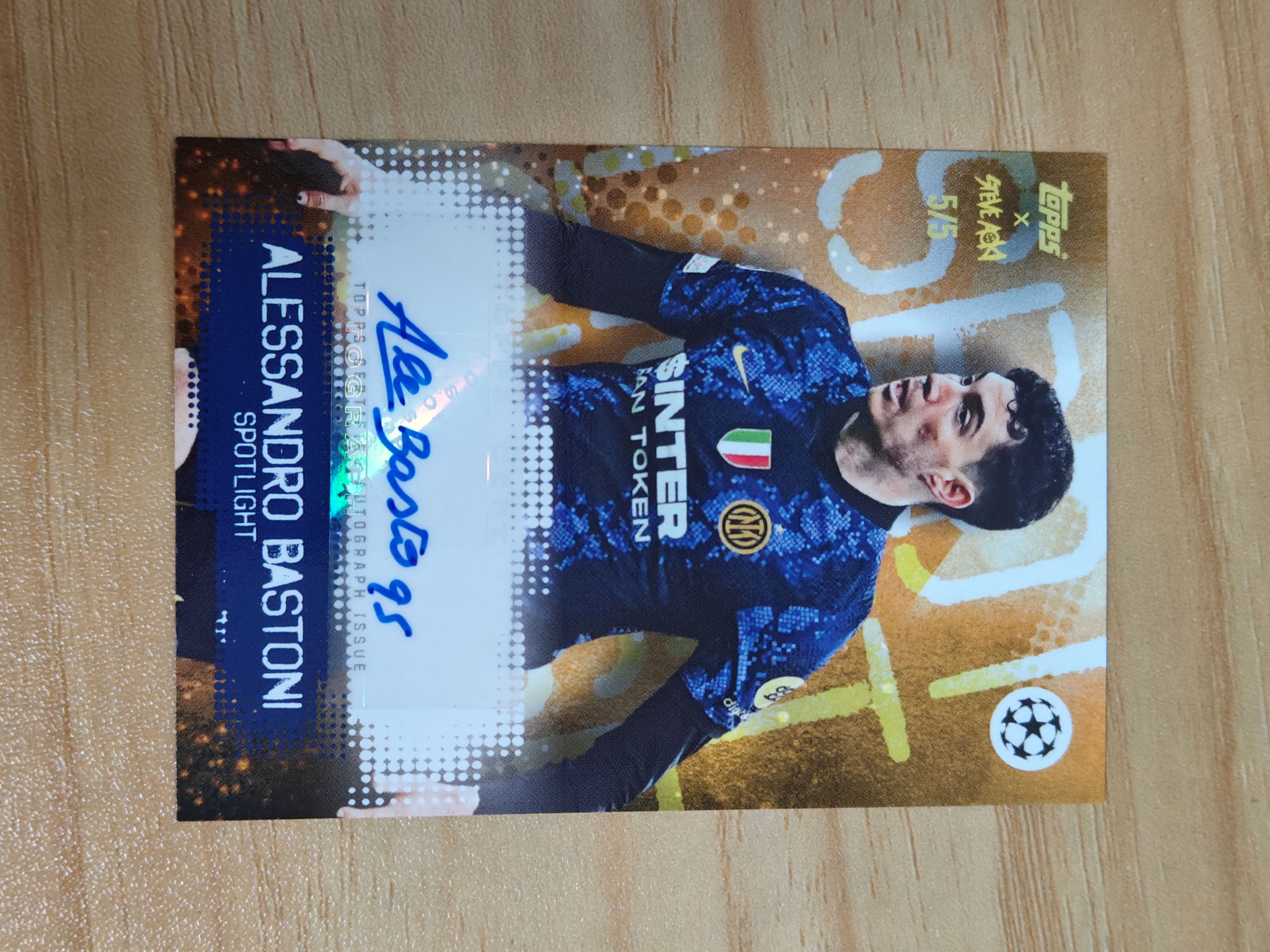 2022 Topps Aoki Alessandro Bastoni 蹦迪盒 国际米兰 巴斯托尼 5编签字 超低编 完美签 背号铭文 巴斯托尼 ...