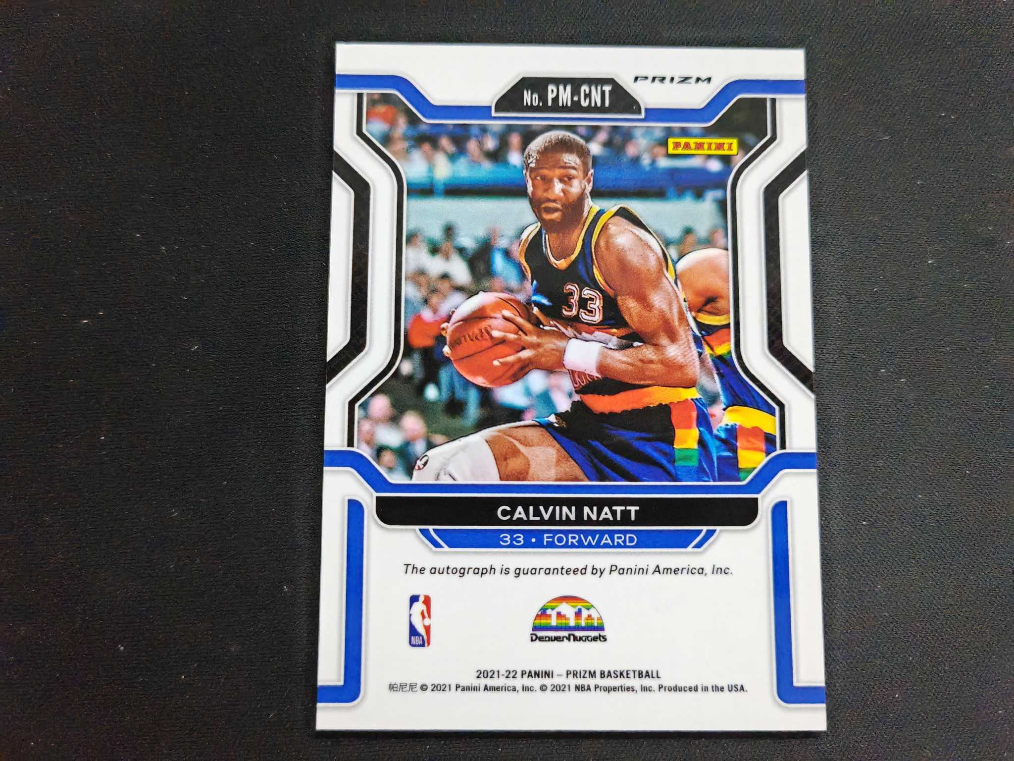 2021-22 Panini Prizm Calvin Natt SC球星卡 pz 掘金 奈特 银折 签字 卡品如图收藏必备（鱼儿） 卡淘