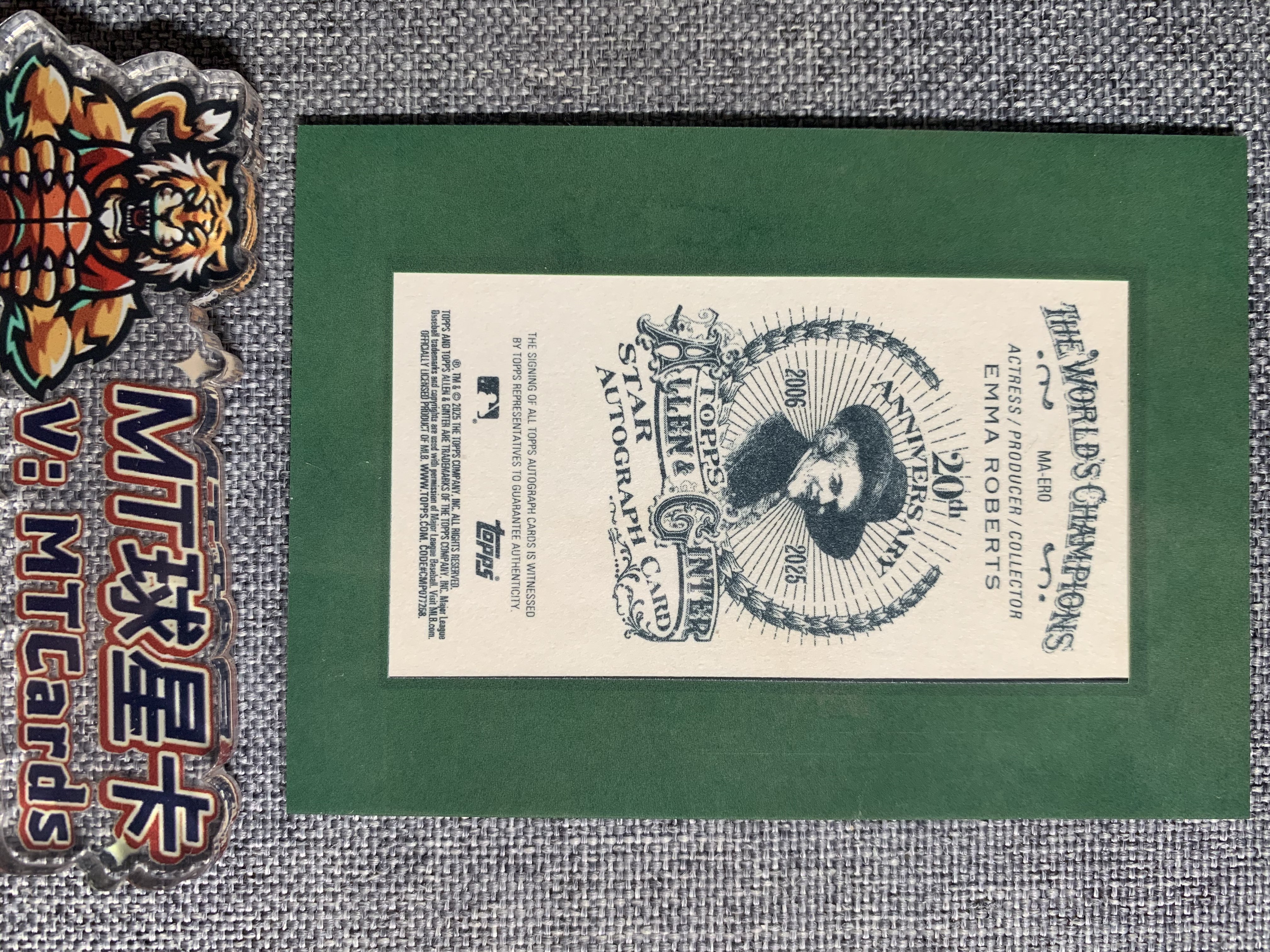 【MT拍卖】2025 Topps Allen Ginter Emma Roberts 艾玛 罗伯茨 37/50编 签字 卡签 演员 划痕见图 ...