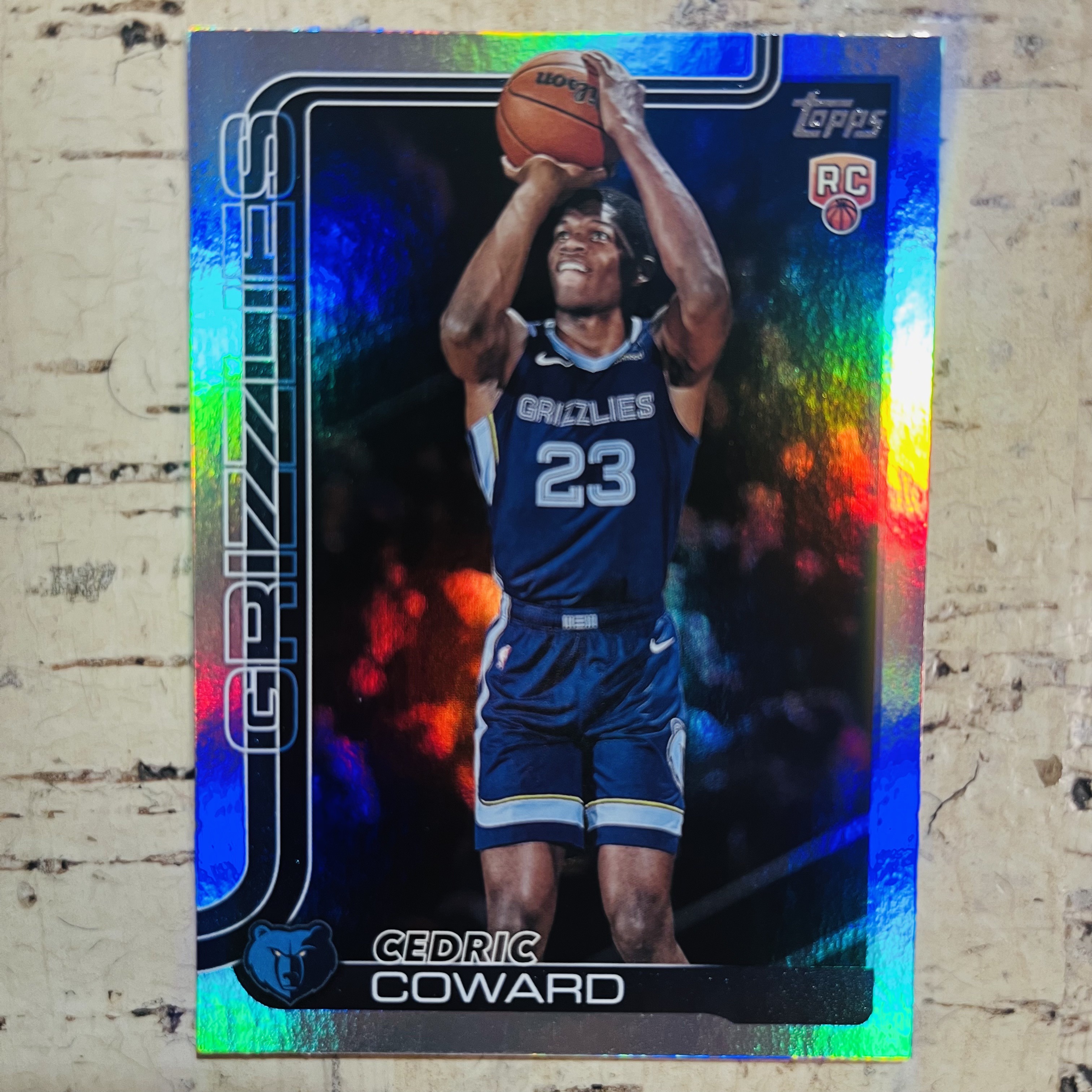 2025-26 Topps Flagship Cedric Coward RC 新秀 灰熊 塞德里克 考沃德 正银折 银折射 holo折 稀有 ...