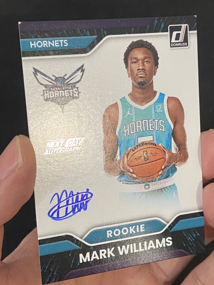 【十元拍卖】 2022-23 panini Donruss 杜蕾斯 黄蜂 新秀 RC Mark Williams 马克 威廉姆斯 next ...