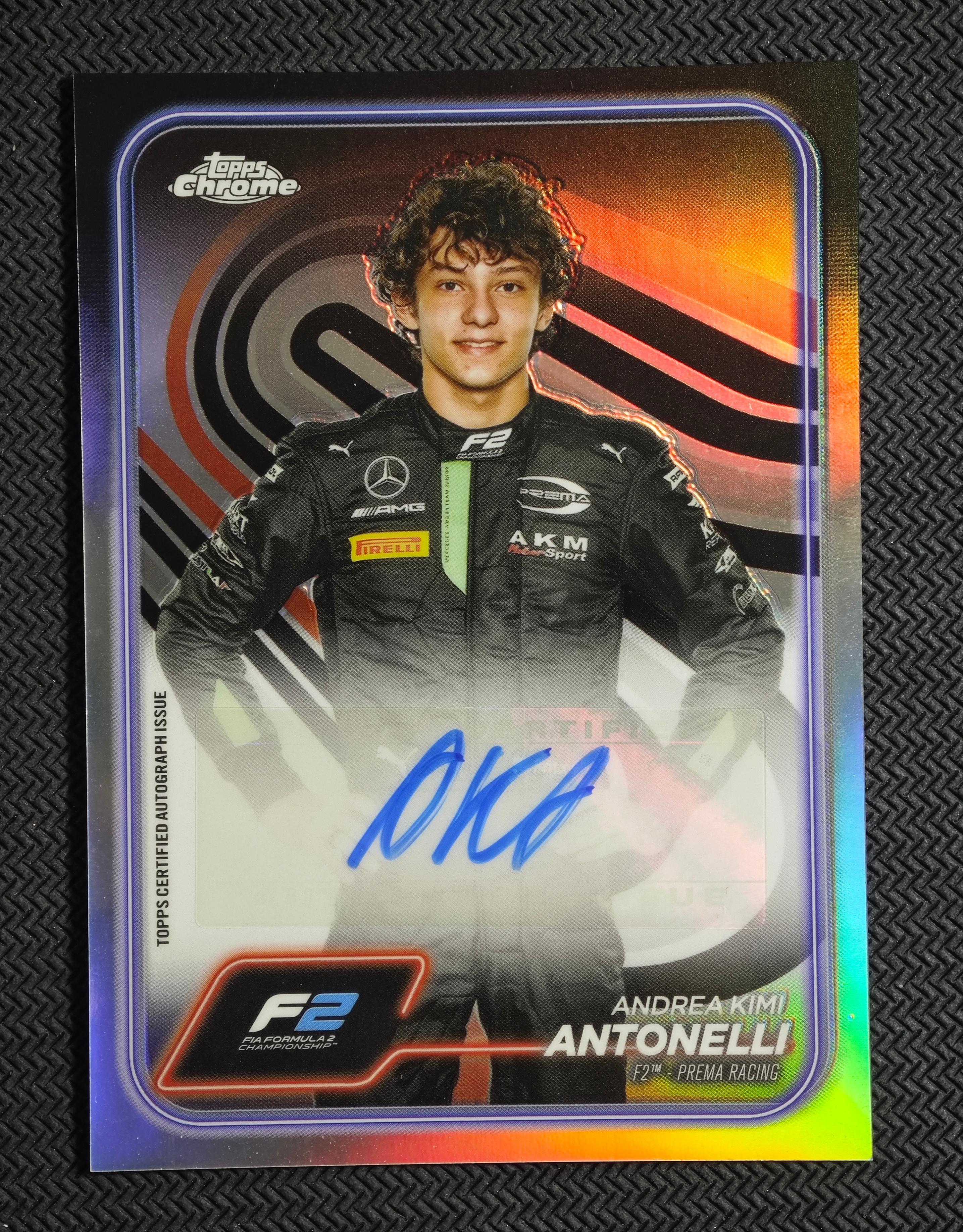 【口袋卡牌】2024 Topps Chrome F1 Andrea Kimi Antonelli 安东内利 梅奔 定妆 正银折 签字 银折签 ...