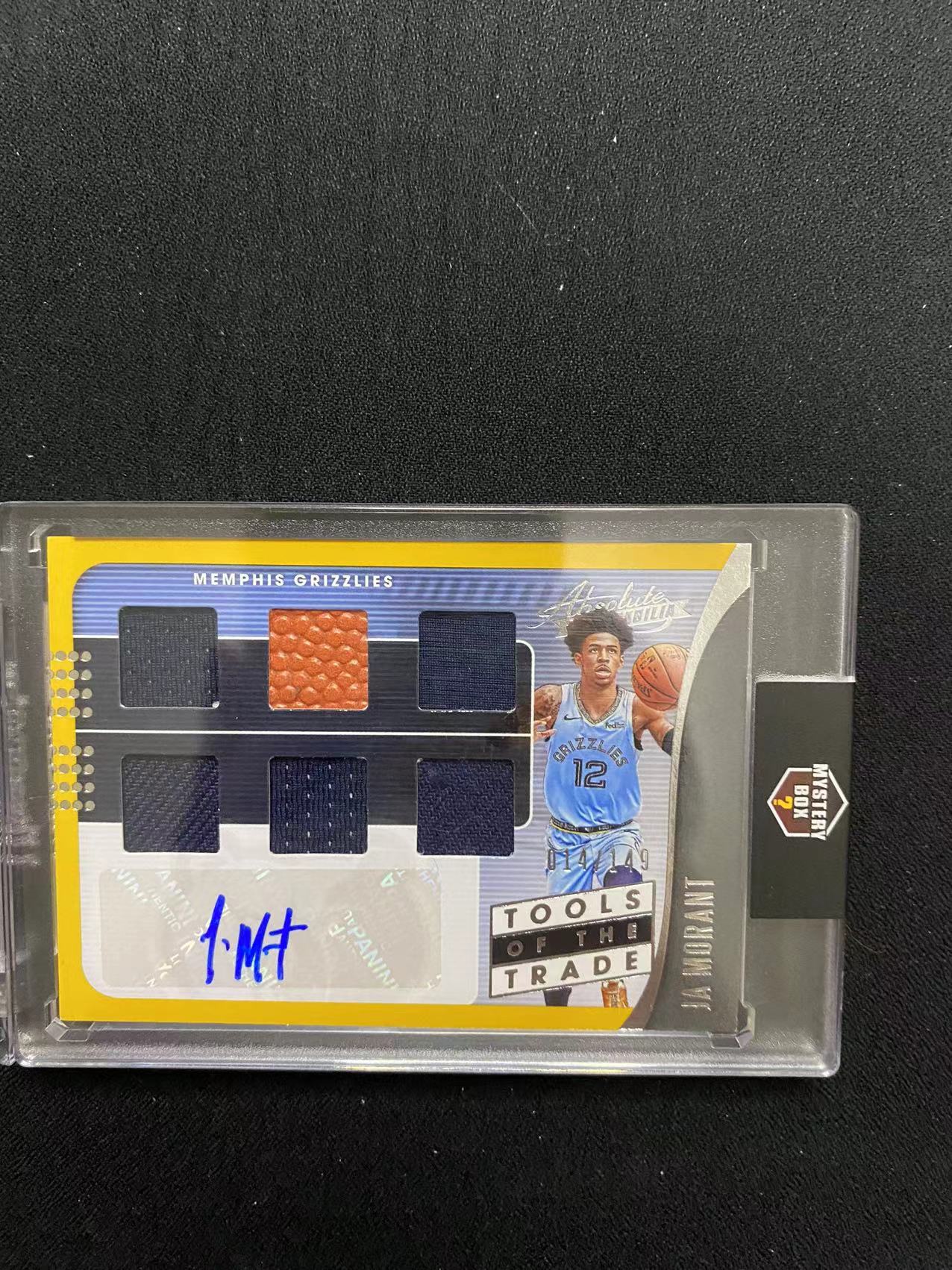 【陈氏拍卖】2019-20 Panini Absolute Ja Morant ABS 莫兰特 签字 实物球衣衣料 球皮 新秀RC ...