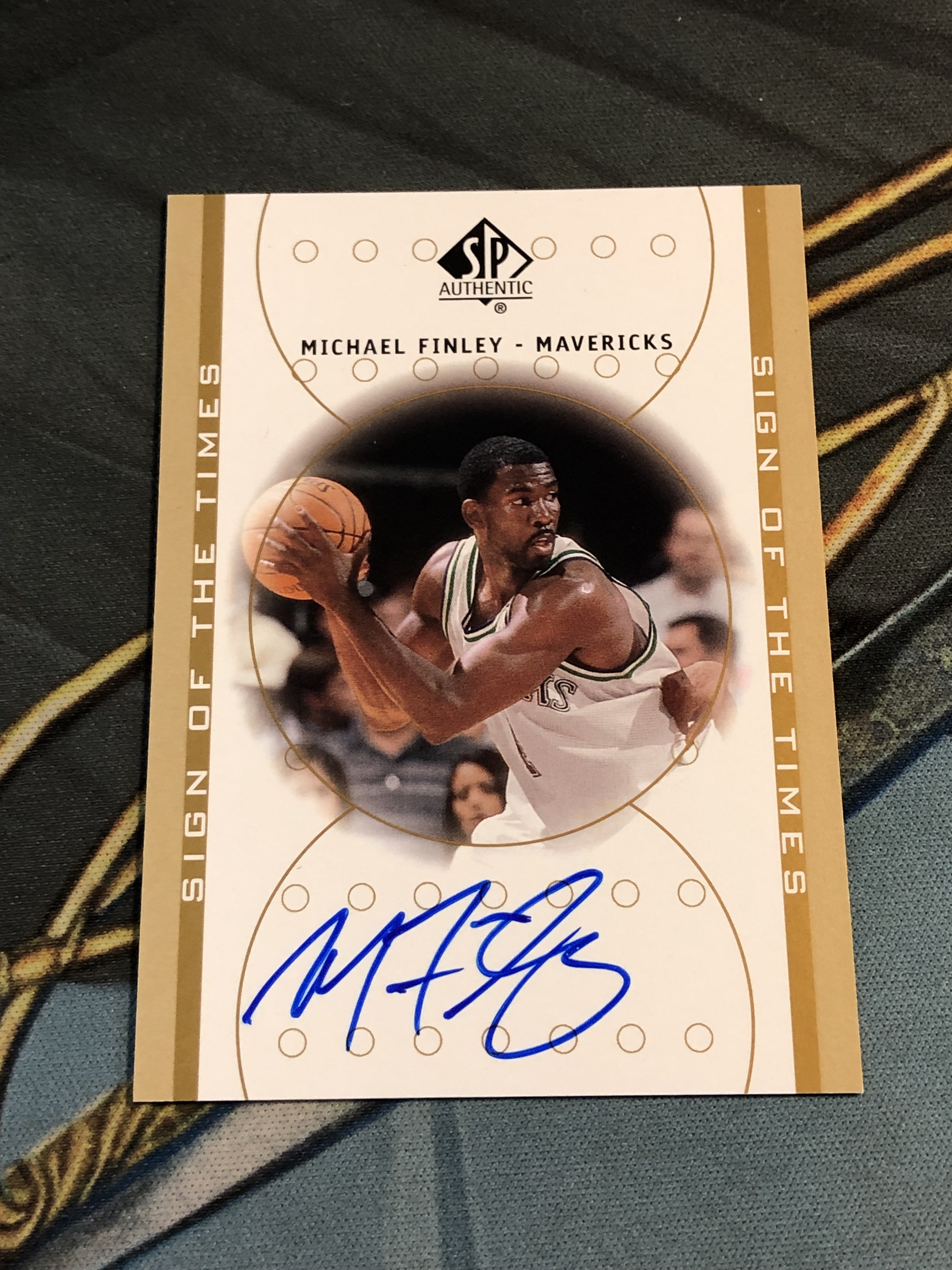 2001 Upper Deck SPA Michael Finley 签名 迈克尔-芬利 (品见大图)《苏州卡通》Z【MZ】 卡淘