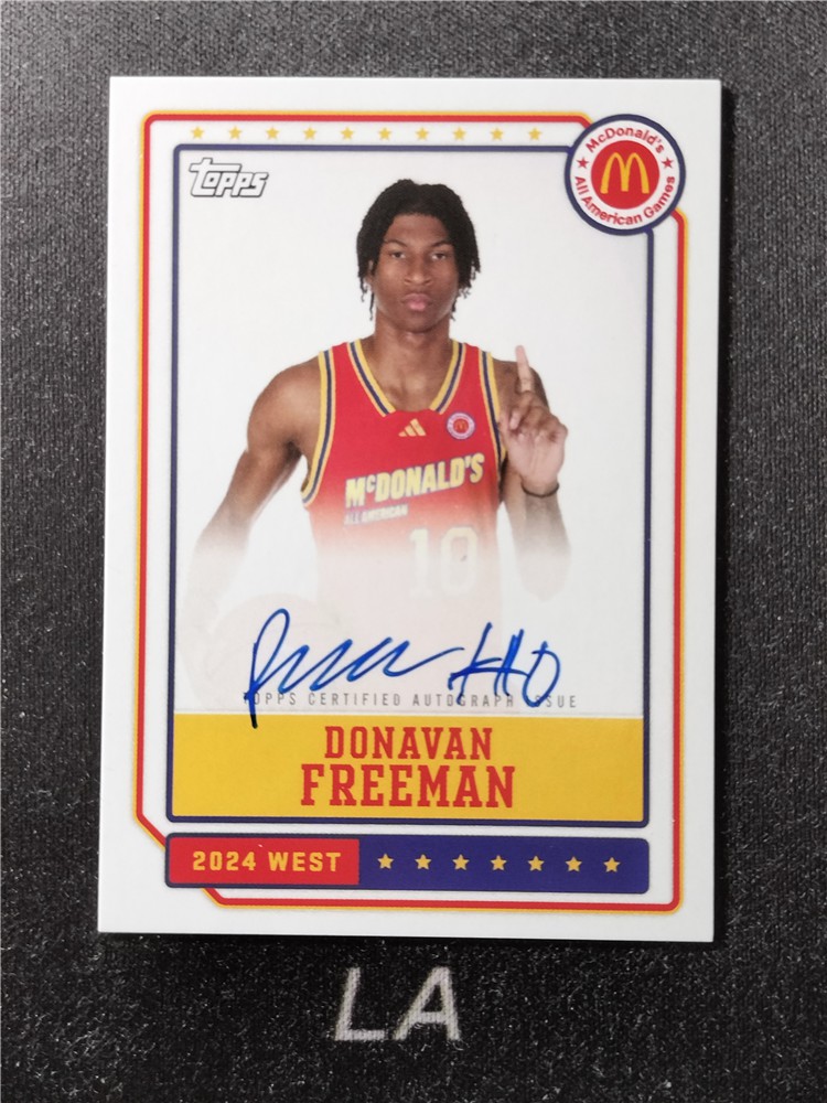 【LA拍卖】2024 Topps Chrome McDonald's Donavan Freeman 麦当劳全明星 多诺万 弗里曼 五星高中生 ...