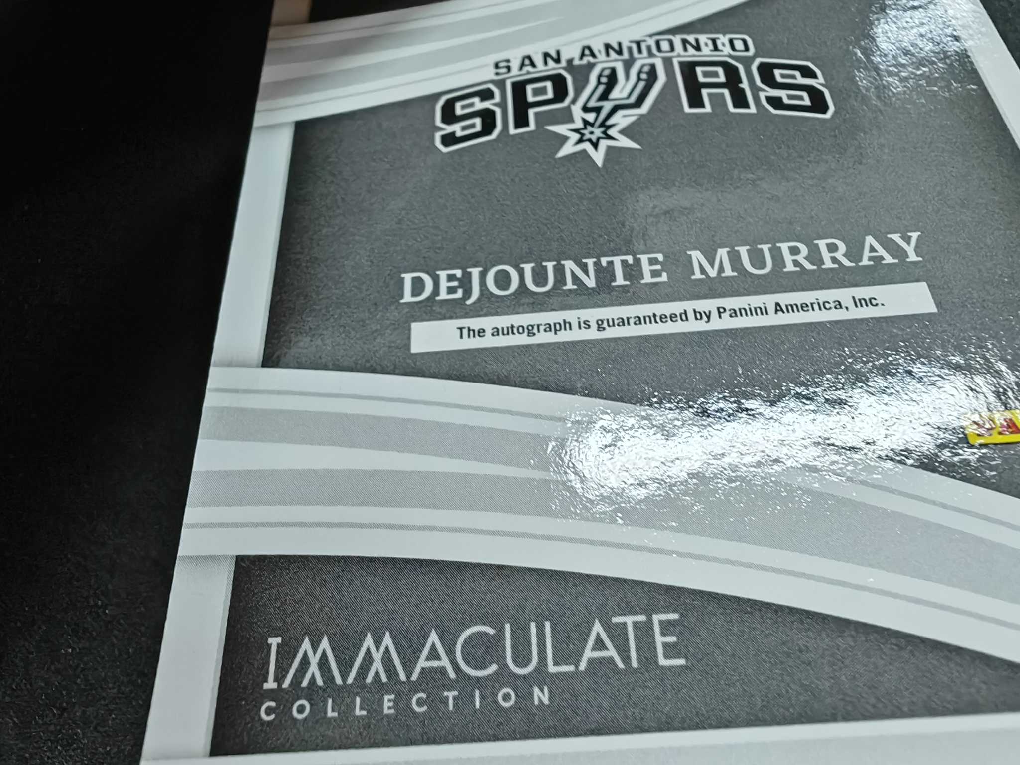 2021-22 Panini Immaculate Dejounte Murray SC拍卖 马刺 德章泰穆雷 签字 99编 如有瑕疵图上 ...