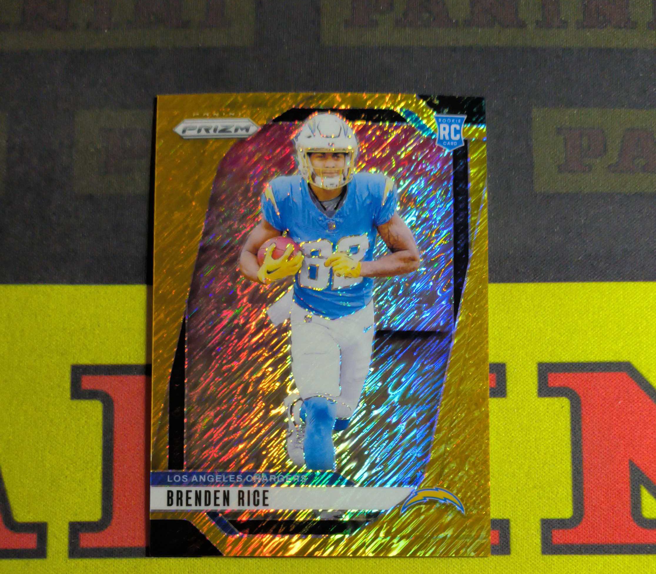 2024 Panini Prizm Brenden Rice RC NFL PZ系列 洛杉矶闪电 布兰登 莱斯 赖斯 金折 金shimmer折 ...