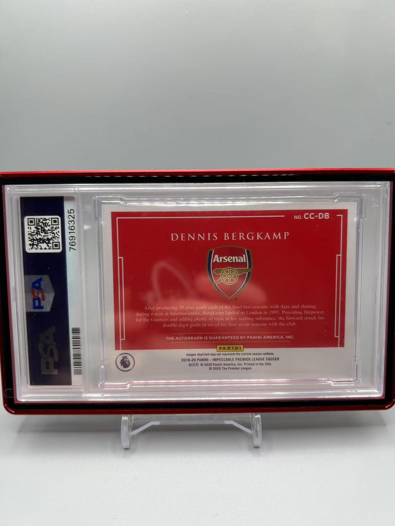 2019-20 Panini Impeccable Dennis Bergkamp 【灰灰代拍】元年 小真金 冰王子 博格坎普 /25编 签字 ...