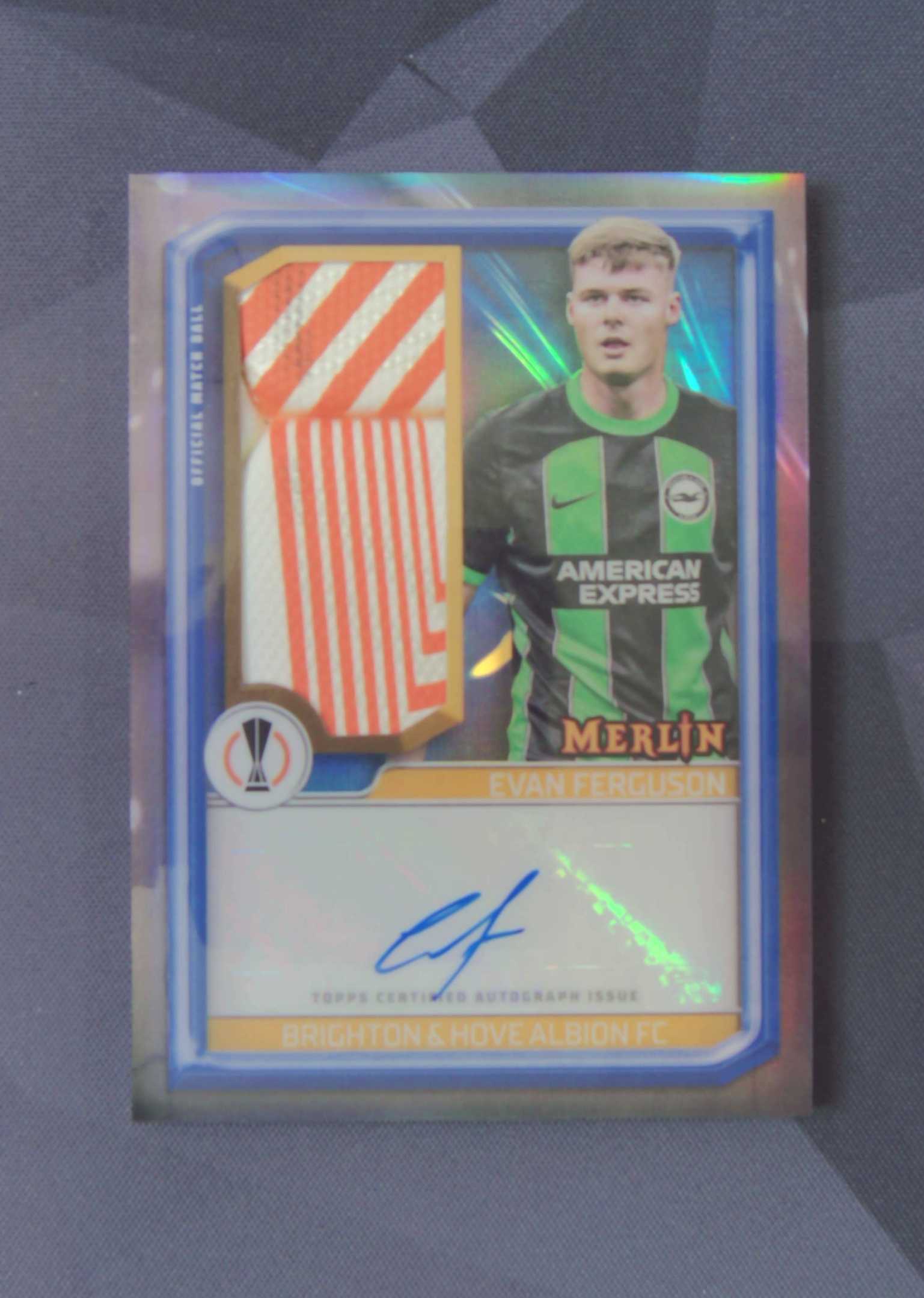 2023-24 Topps Merlin Evan Ferguson 【C85 优才】 埃文 弗格森 签字 球皮 物料 切割 梅林 虎翼代拍 ...