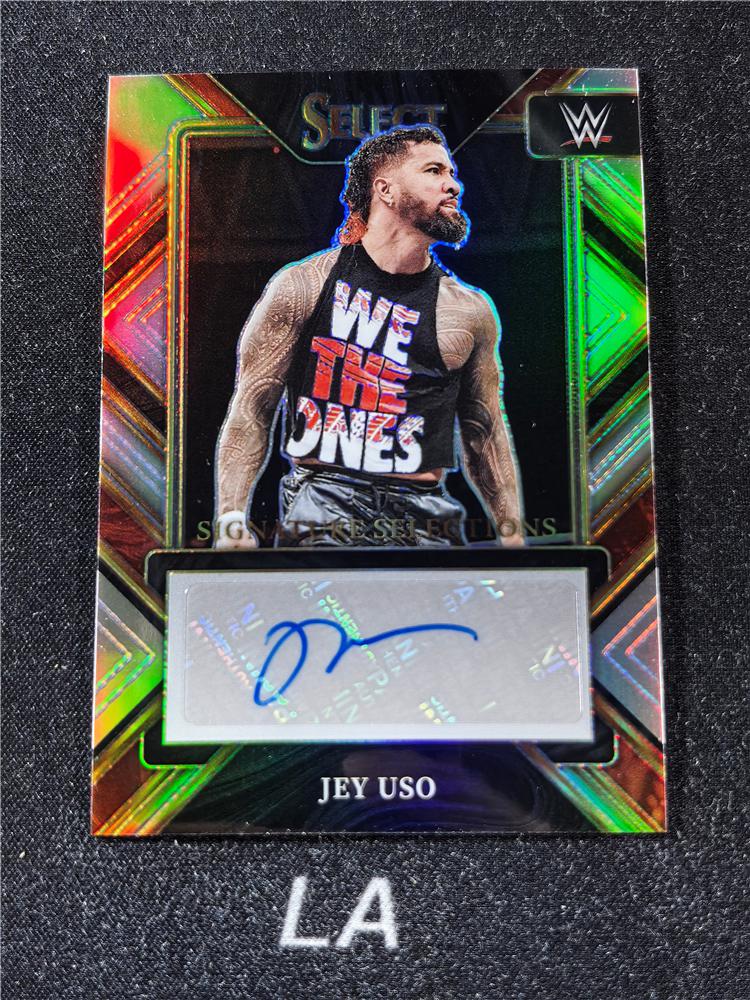 【LA拍卖】2023 Panini Select WWE Jey Uso 美国职业摔角联盟 杰 乌索 银折 Signature ...