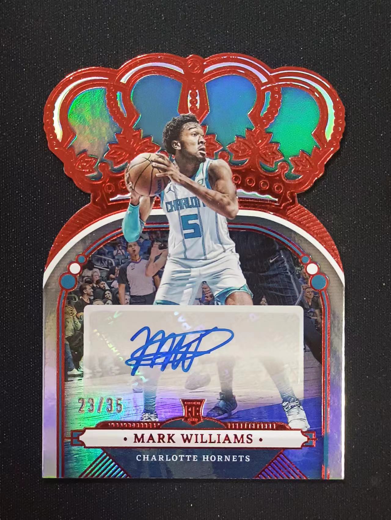 2022-23 Panini Crown Royale Mark Williams 黄蜂 新秀RC 马克 威廉姆斯 红折 签字 贴签 23/ ...