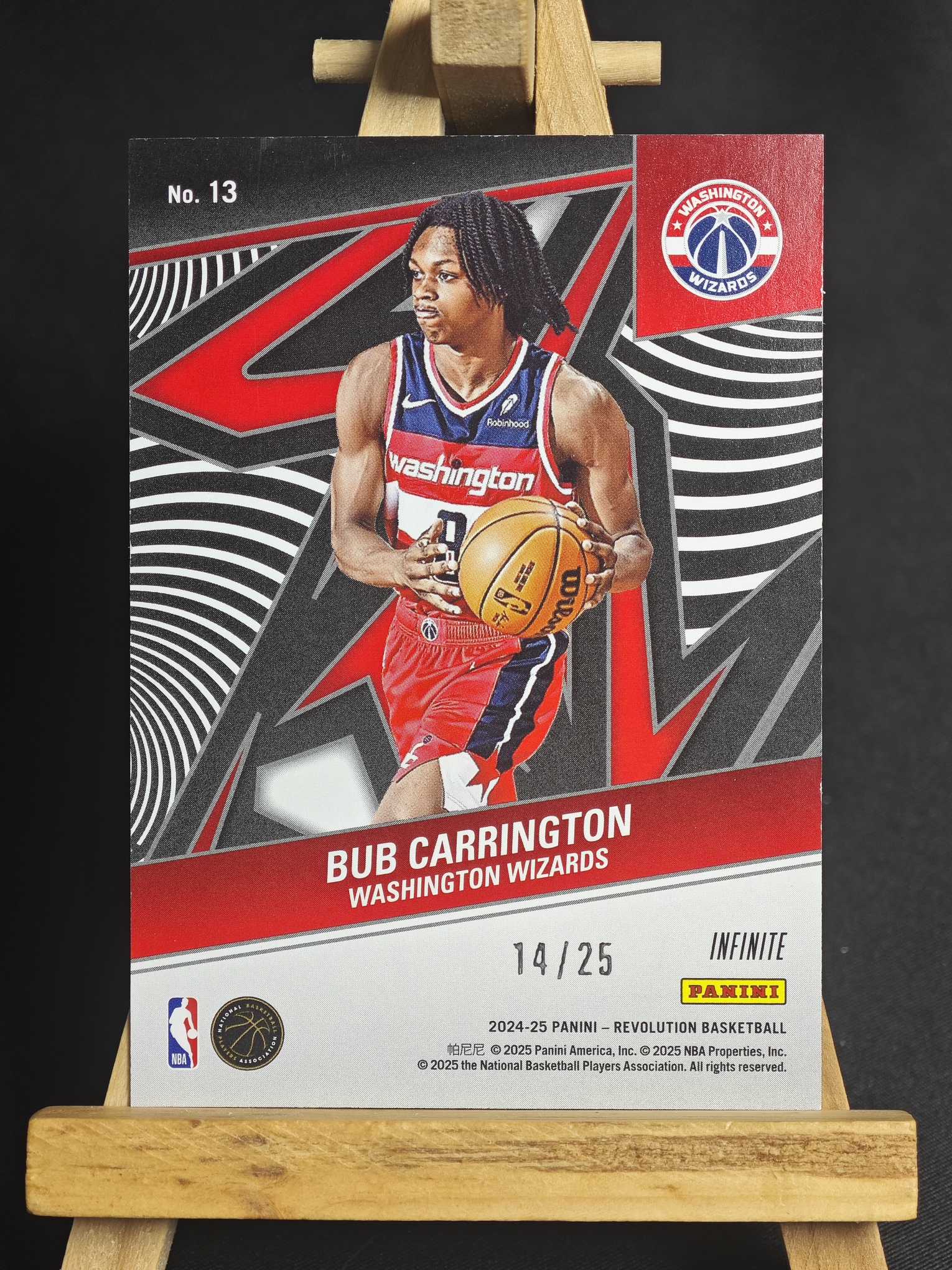 刘总 2024-25 Panini Revolution Bob Carrington 革命 奇才 鲍伯卡灵顿 新秀RC 折射 特卡 /25编 ...