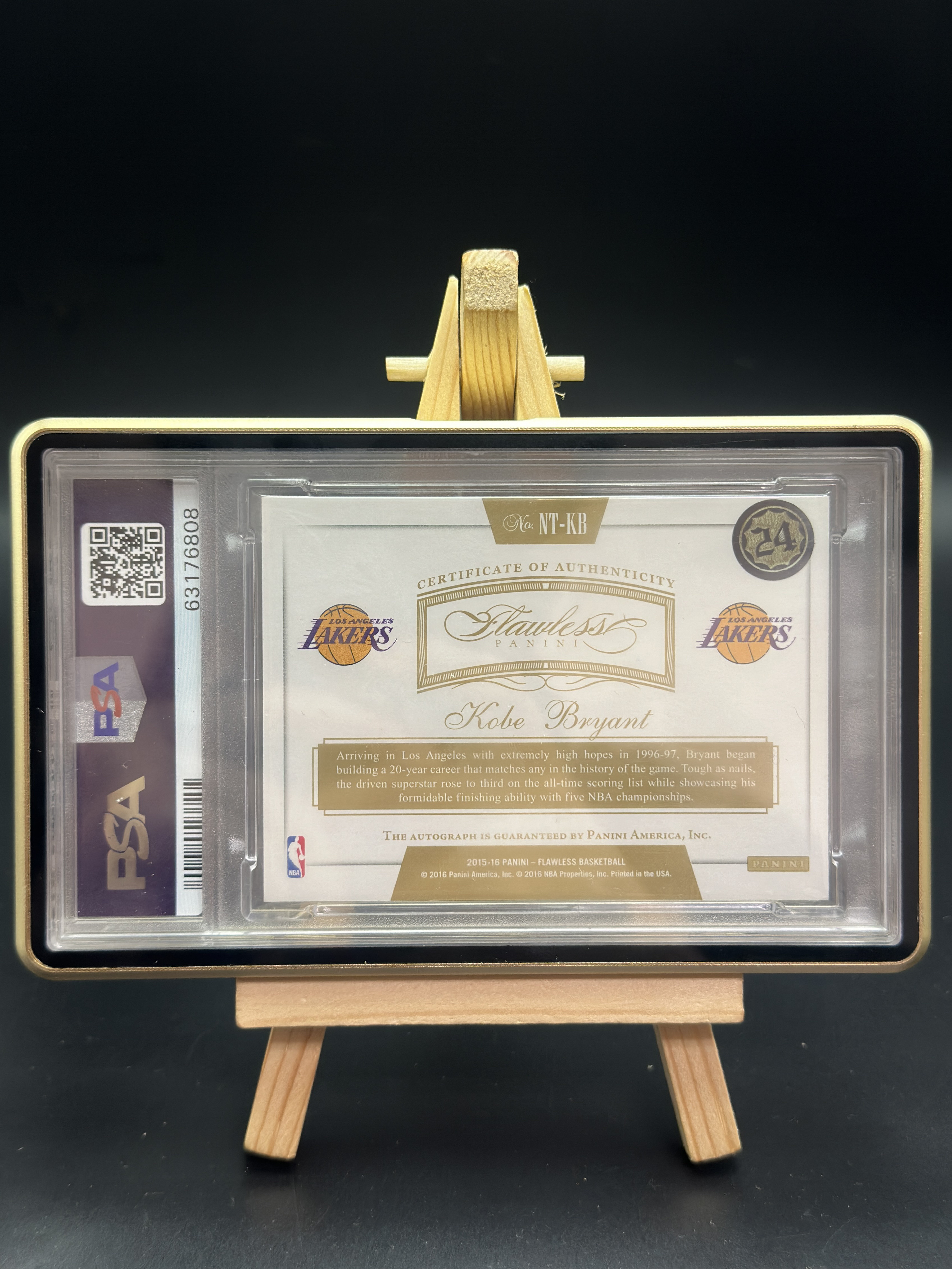 2015-16 Panini Flawless Kobe Bryant 科比 布莱恩特 黑曼巴 小飞侠 手提 25编 金平行 前世今生 大 ...