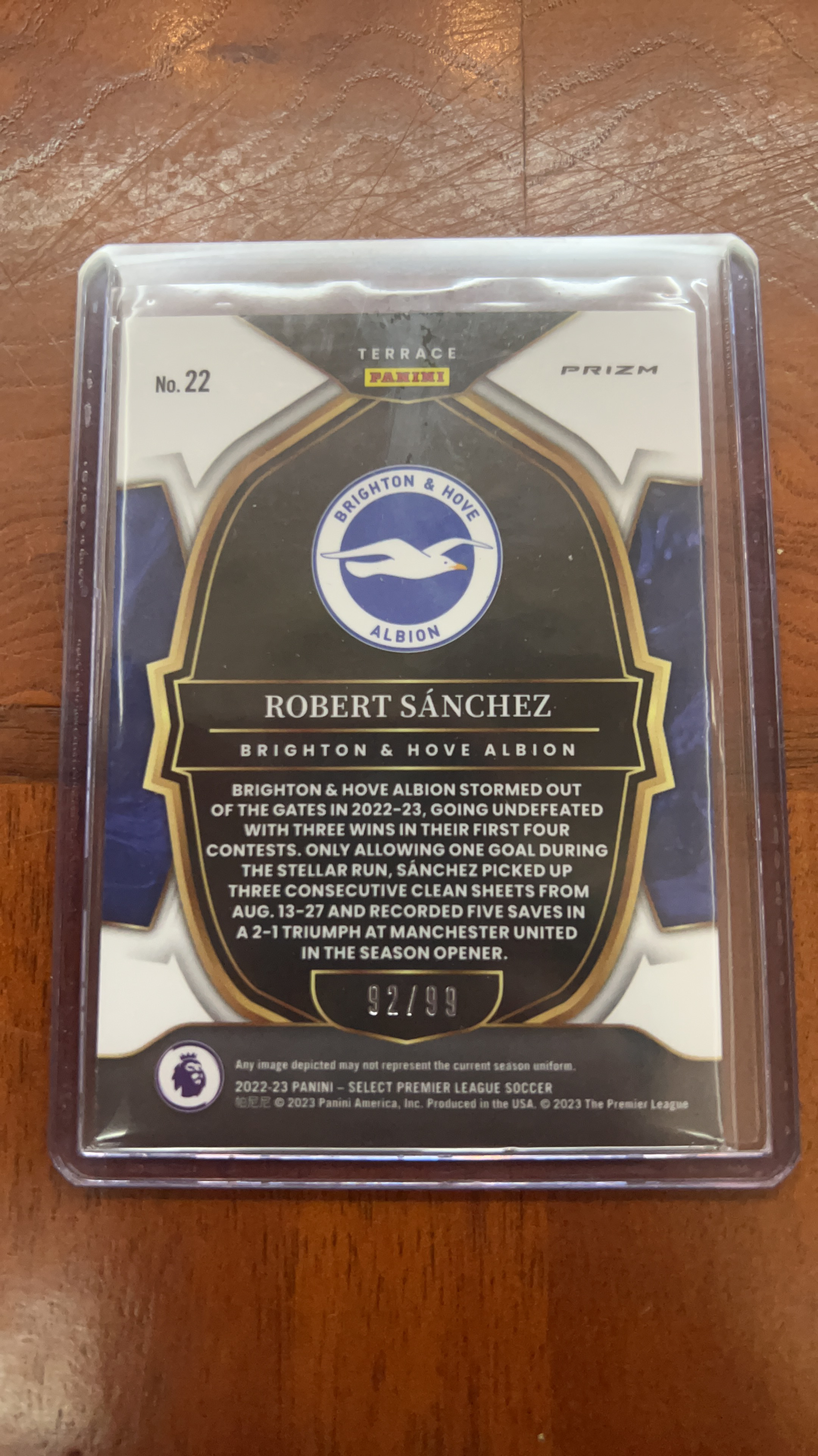 2022-23 Panini Select Robert Sanchez 英超 Select 布莱顿 罗伯特 桑切斯 92/99编 橙折 不保 ...