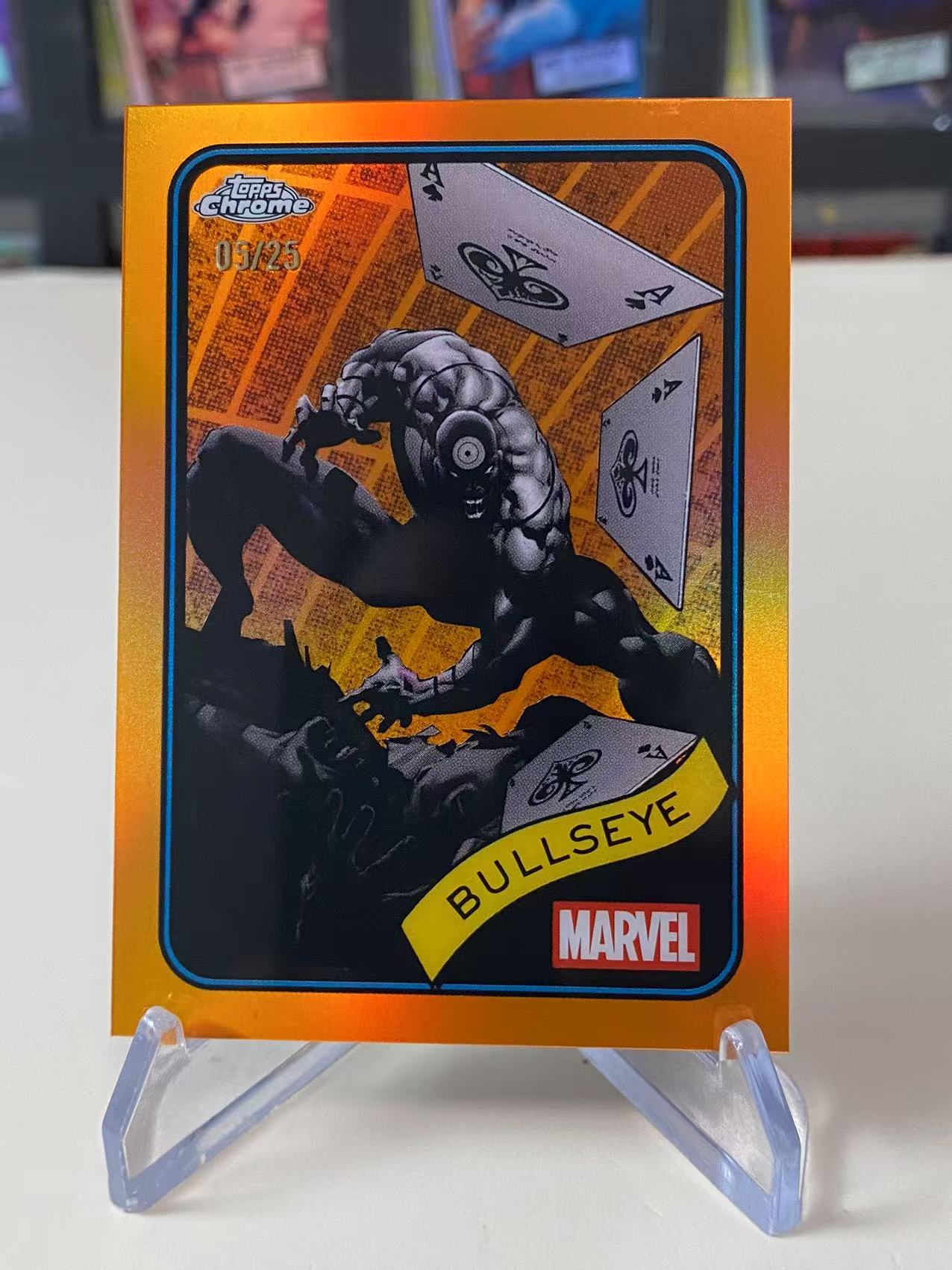 2025 Topps Marvel (MCU) Chrome 漫威 TC 橙折 低编05/25 靶眼（Bullseye） 收藏专收 卡品如图 ...