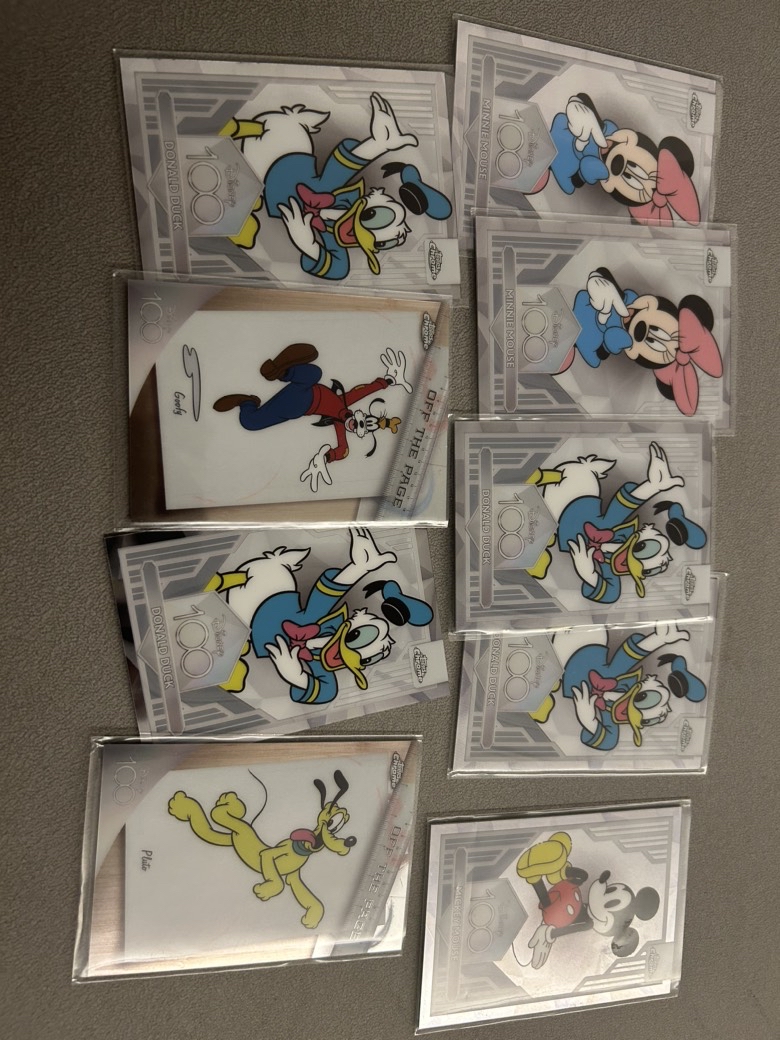 2023 Topps Chrome Disney 迪士尼100周年携手Topps chrome 元年 米老鼠 米奇 等等Base 9张打包 有 ...