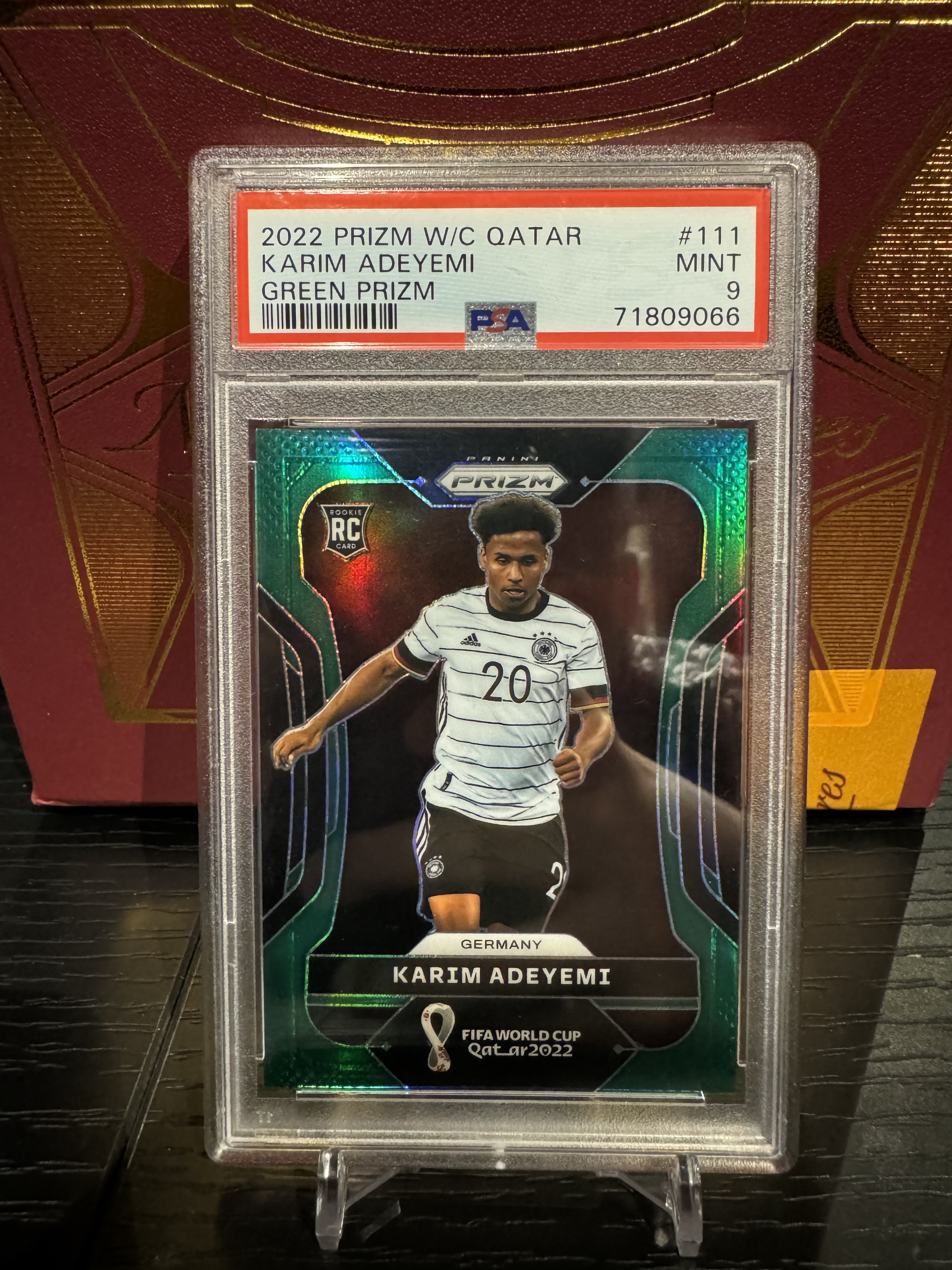 2022 Panini World Cup Prizm Karim Adeyemi RC RC 阿德耶米 5编彩虹套（8张）第一届世界杯带RC ...