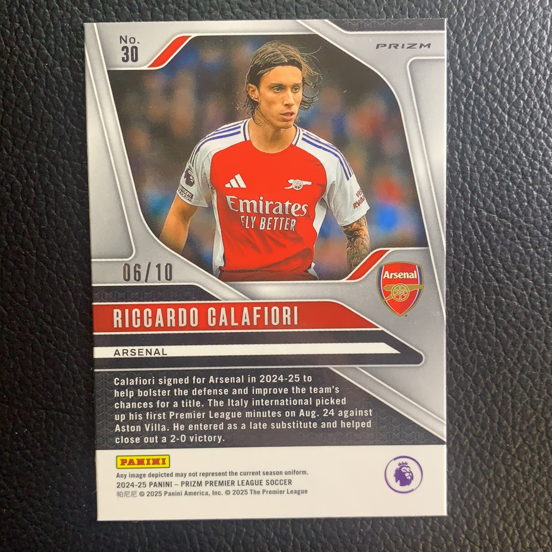 2024-25 Panini Prizm Riccardo Calafiori PZ 卡拉菲奥里 06/10编 金折 正金 base 低编 ...