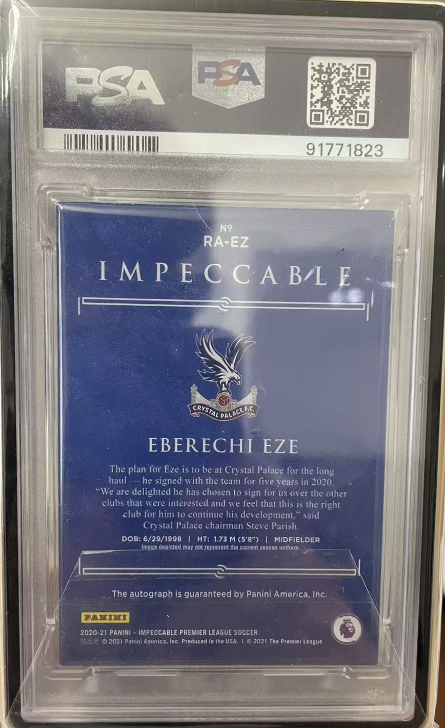 2020 Panini Impeccable Eberechi Eze RC 英超 小真金 埃泽 艾泽 签字 卡签 4/5编 绿折 新秀 油画 ...