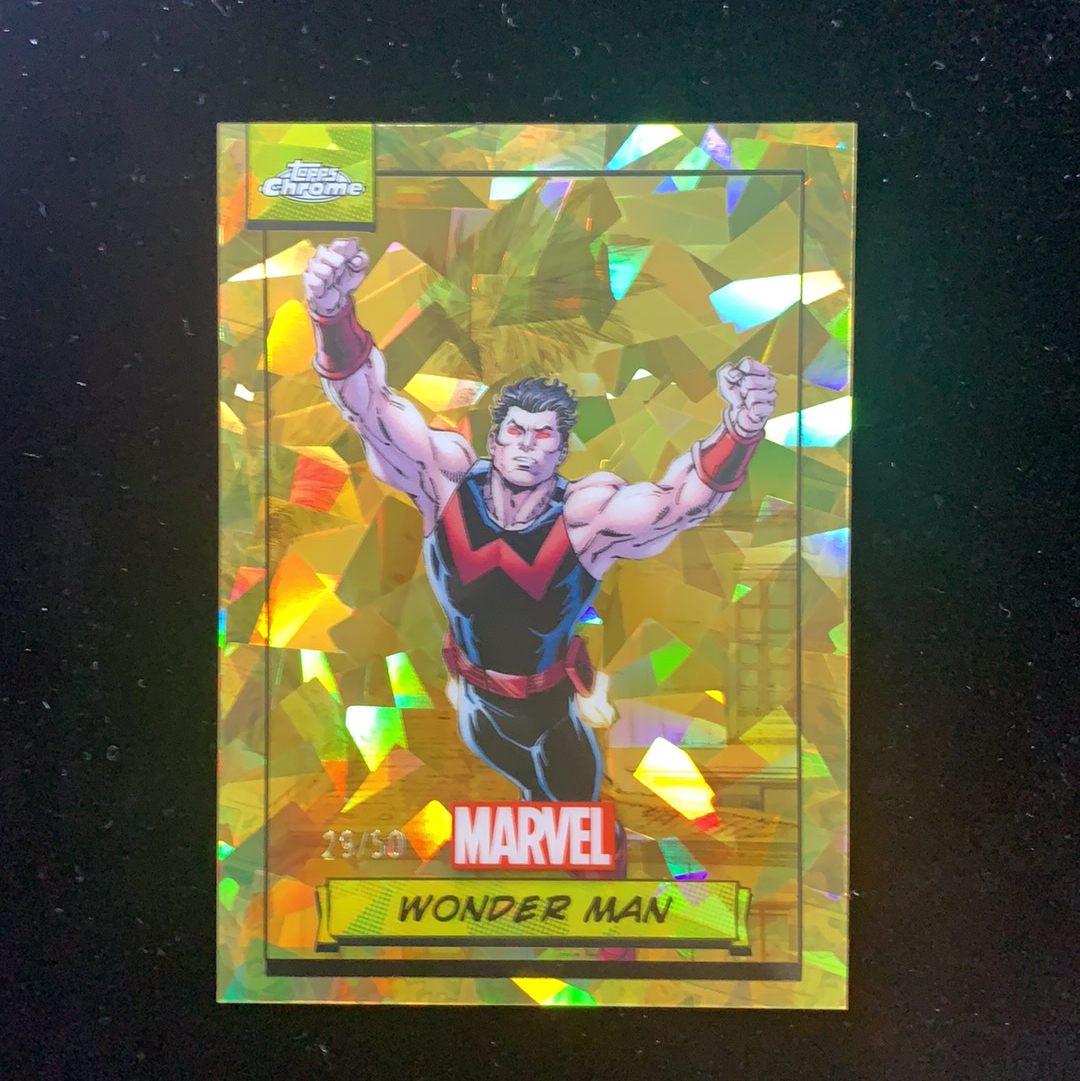 2024 Topps Marvel (MCU) wonder man topps 2024 Chrome 漫威 Marvel 元年 金折 碎冰 ...