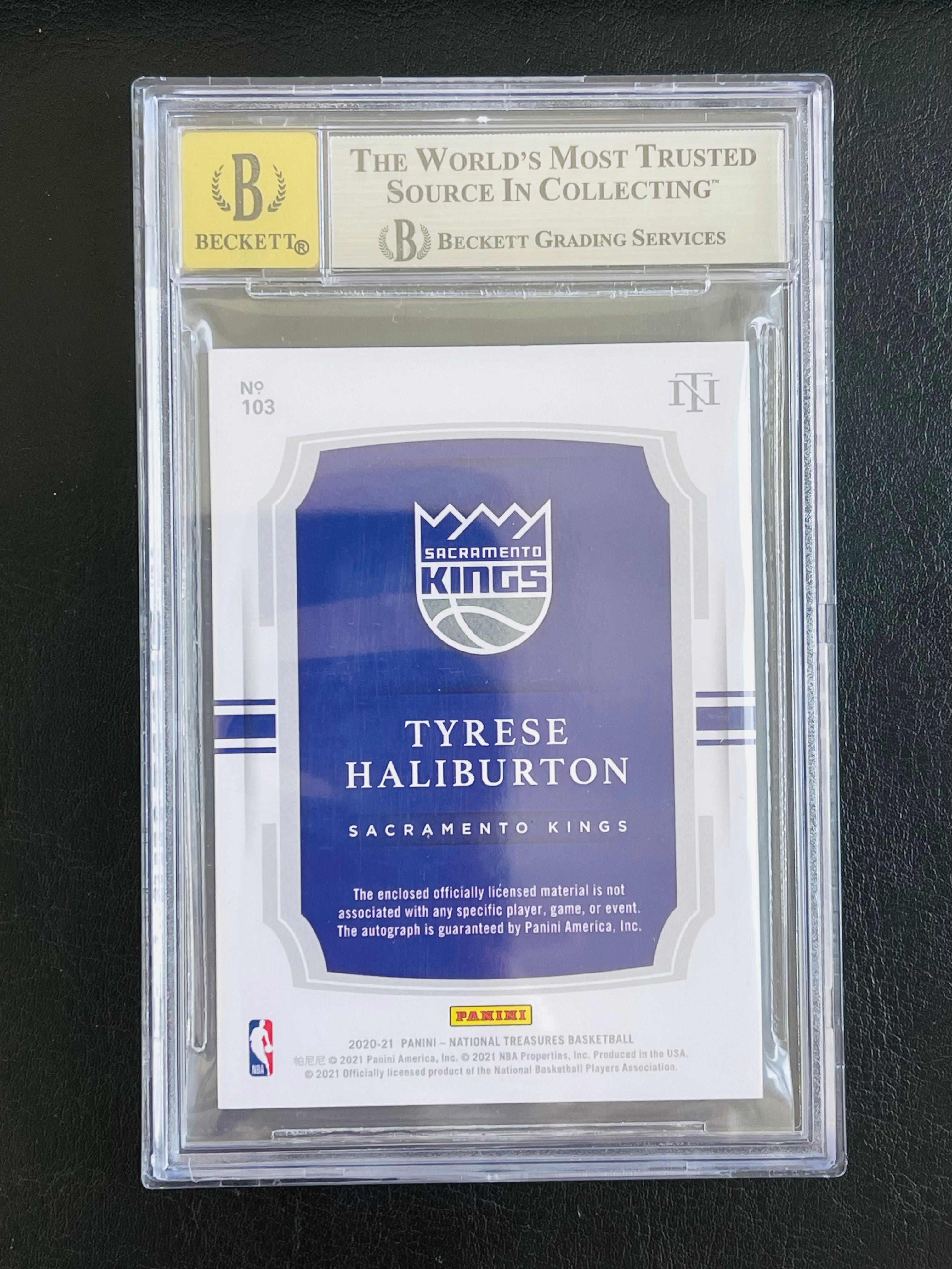 2020-21 Panini National Treasures Tyrese Haliburton RC 【鲸鱼卡社】TW 哈利伯顿 ...