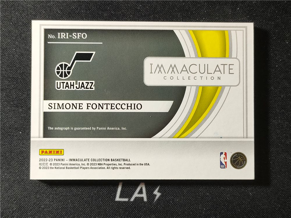【LA拍卖】2022-23 Panini Immaculate Simone Fontecchio 爱咪咪系列 新秀RC 西蒙 方特奇奥 爵士 ...