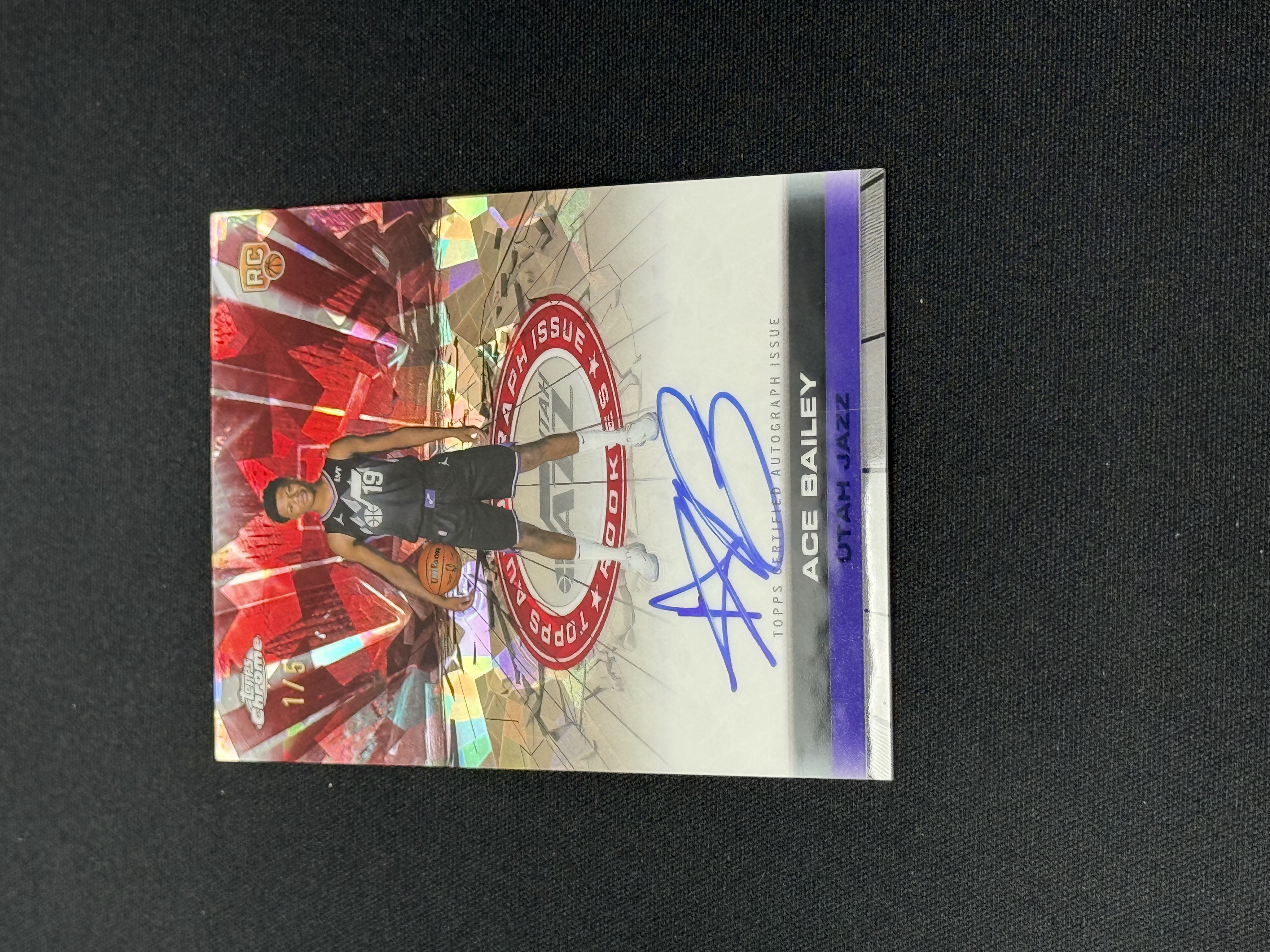2025-26 【坚果代卖】 Topps Chrome Airious "Ace" Bailey RC TC蓝宝石 爵士 新秀 埃斯贝利 1/ ...