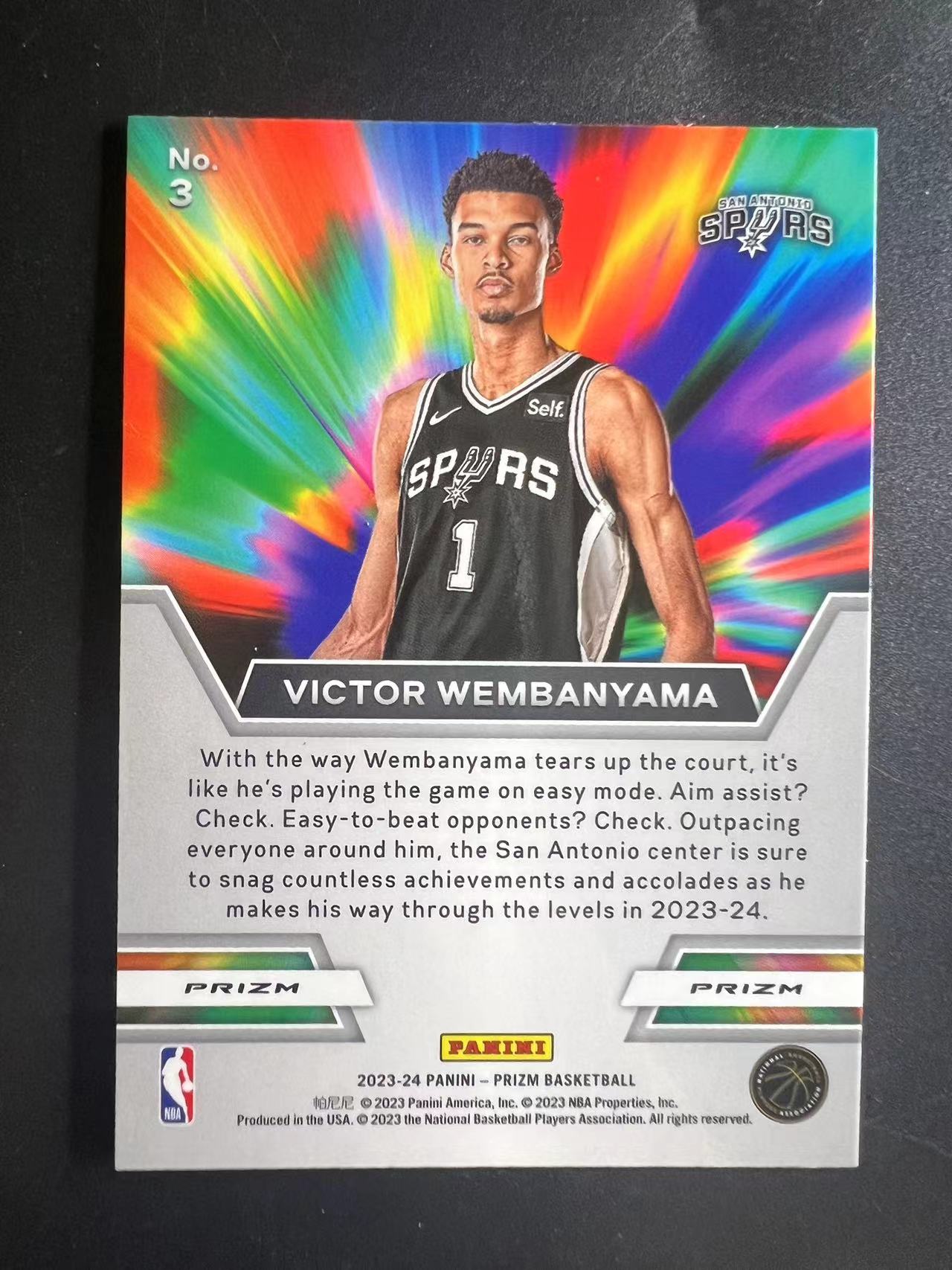 2023 24 Panini Prizm Victor Wembanyama Rc 【肥猫代卖】魔王 Pz 马刺 新秀 维克托文班亚马 折射