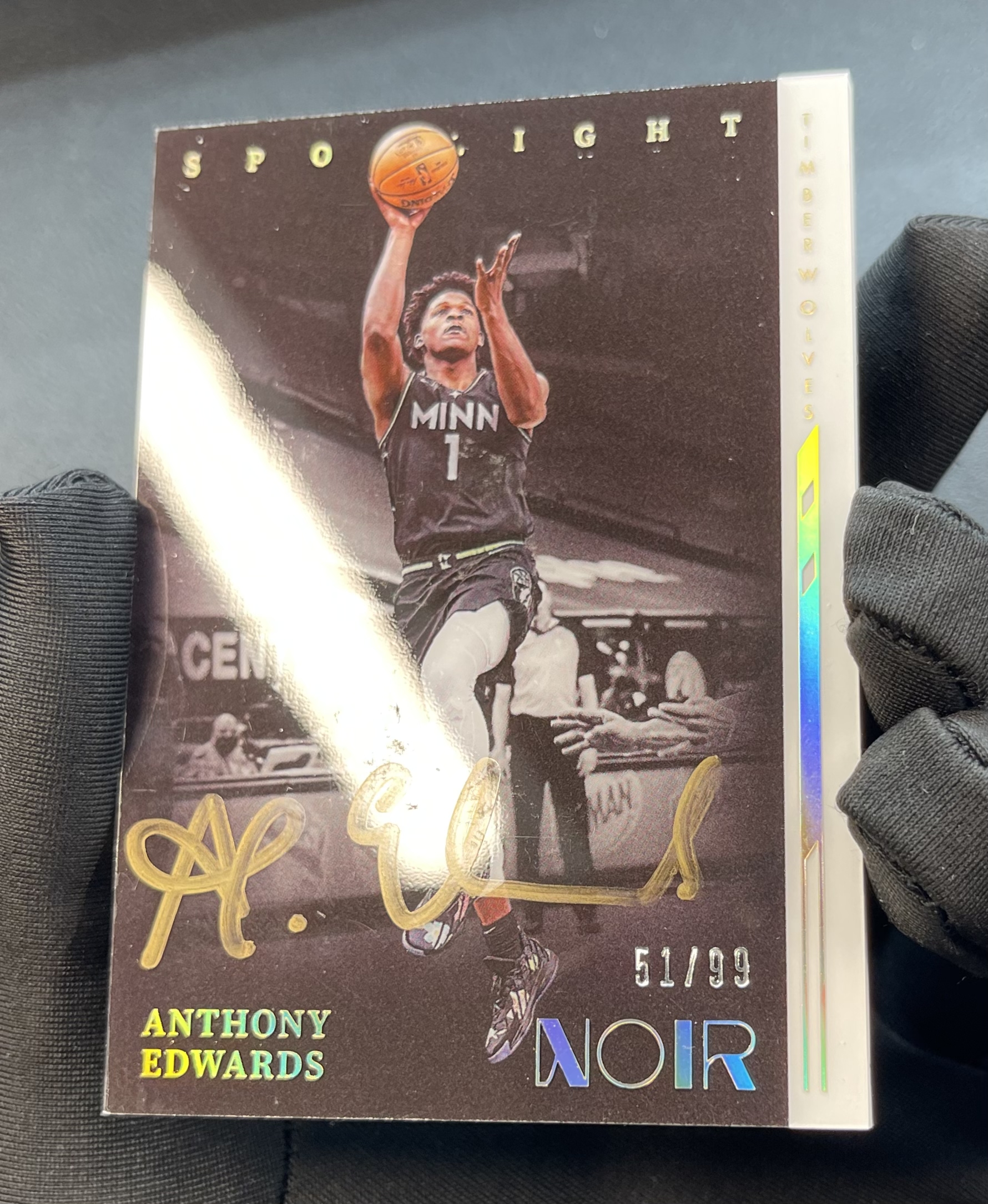 2021-22 Panini Noir Anthony Edwards 【威海星之卡】诺尔 安东尼 爱德华兹 华子 99编 Spotlight ...