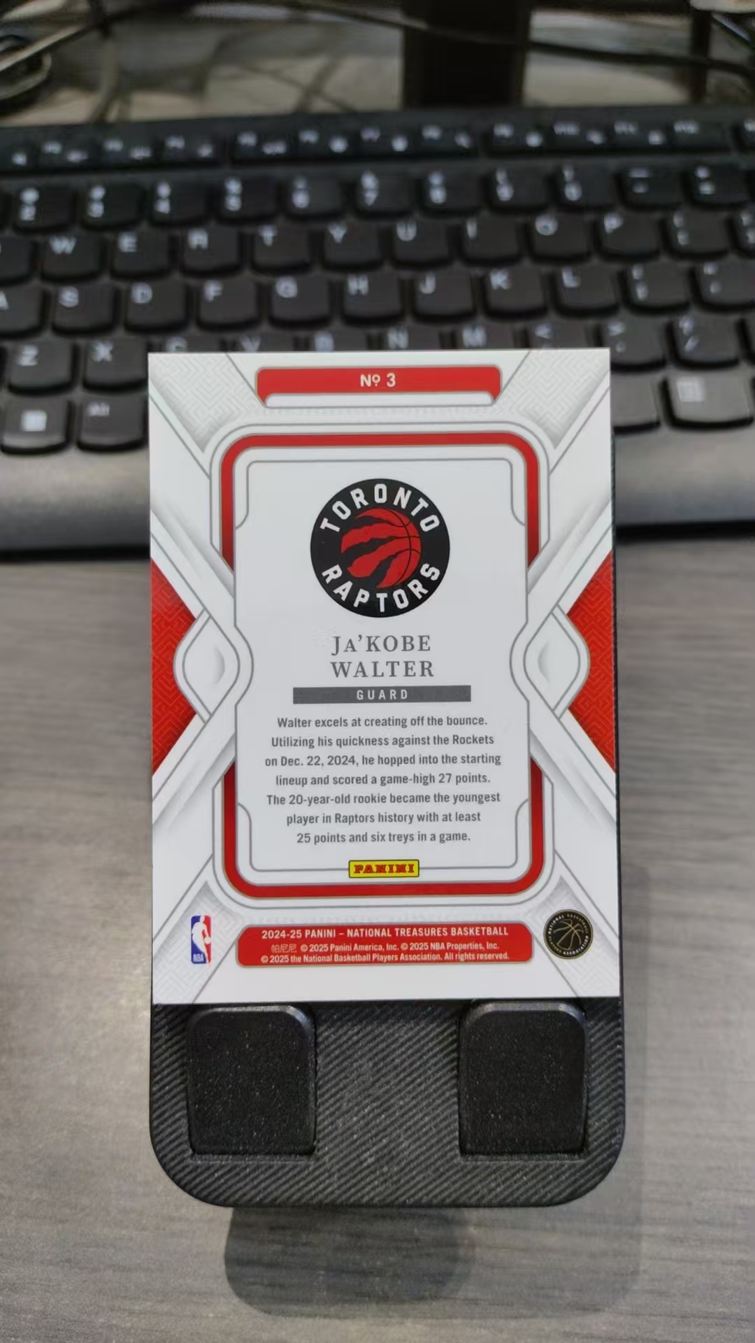 2024-25 Panini National Ja'Kobe Walter 国宝 贾科比沃尔特 新秀 特卡 猛龙 24编【啊啦拍卖】卡品问题 ...
