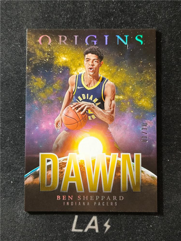 【LA拍卖】2023-24 Panini Origins Ben Sheppard 起源系列 新秀RC 本 谢泼德 步行者 金平行 Dawn ...