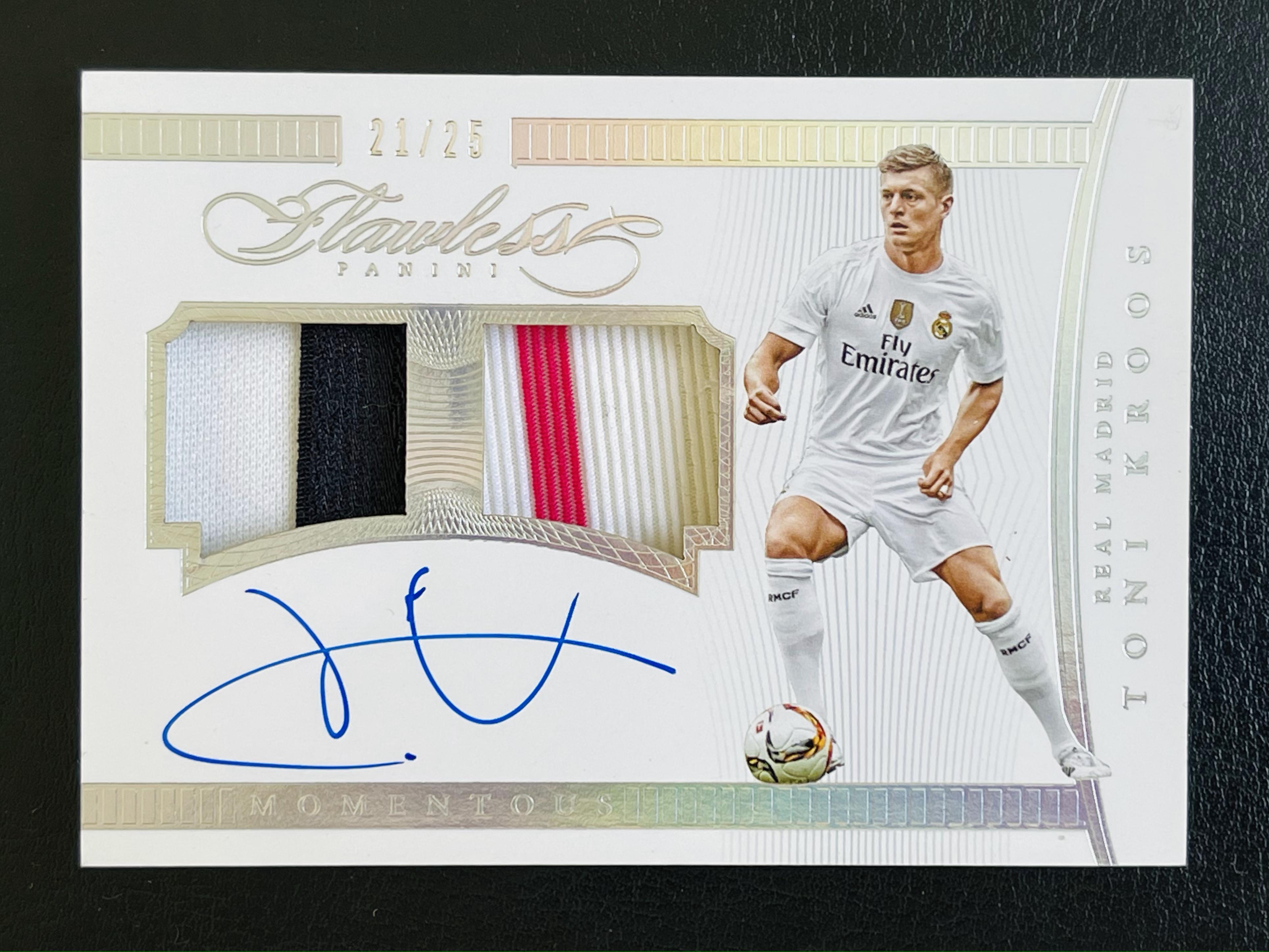 2015-16 Panini Flawless Toni Kroos 【鲸鱼卡社】TW 足球手提 皇马 克罗斯 /25编 双窗PA Patch ...
