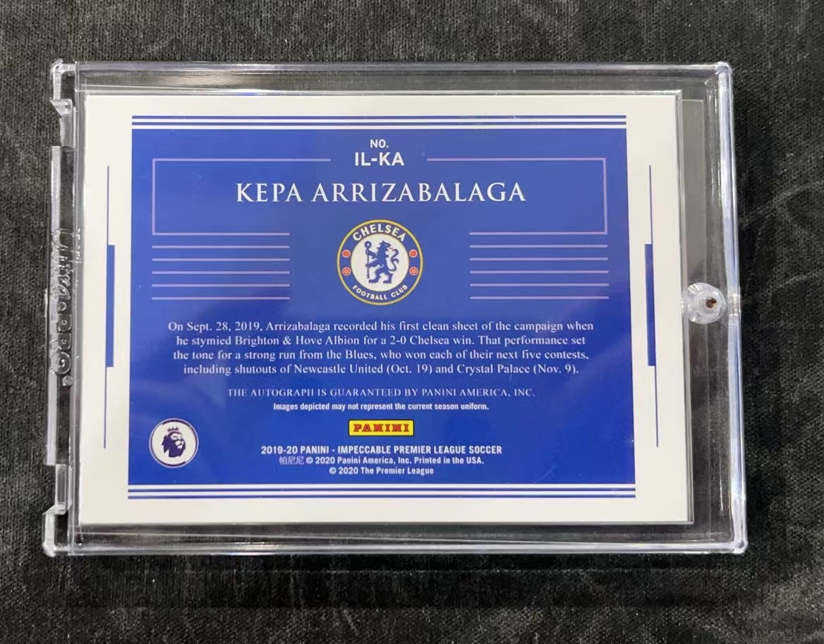 2019-20 Panini Impeccable Kepa Arrizabalaga 【长安代卖】小真金 元年 英超 切尔西 凯帕 签字 ...
