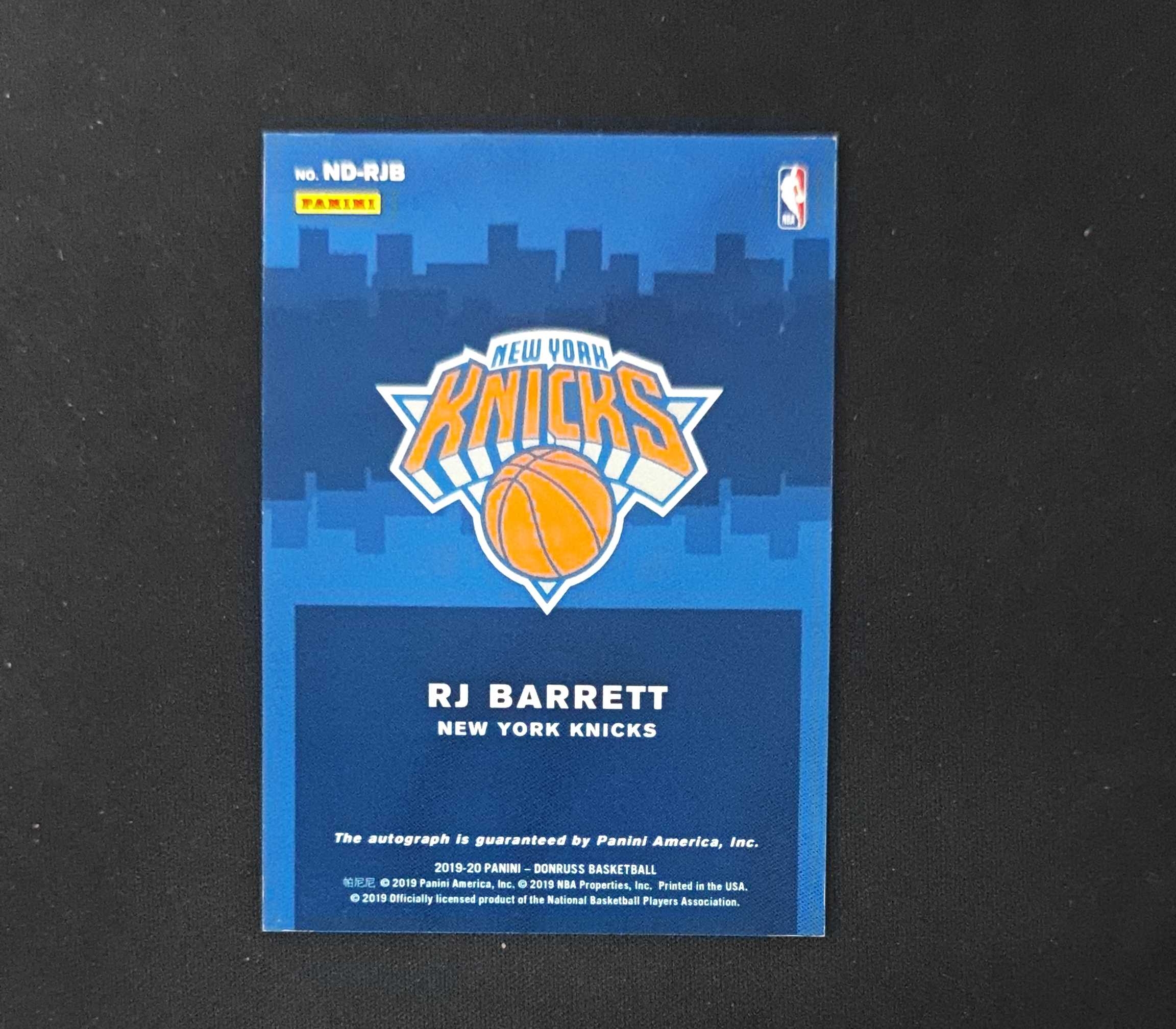 2019-20 Panini Donruss R.J. Barrett RC 【SC拍卖】杜蕾斯 尼克斯 新秀 巴雷特 RJB 签字 卡签 ...