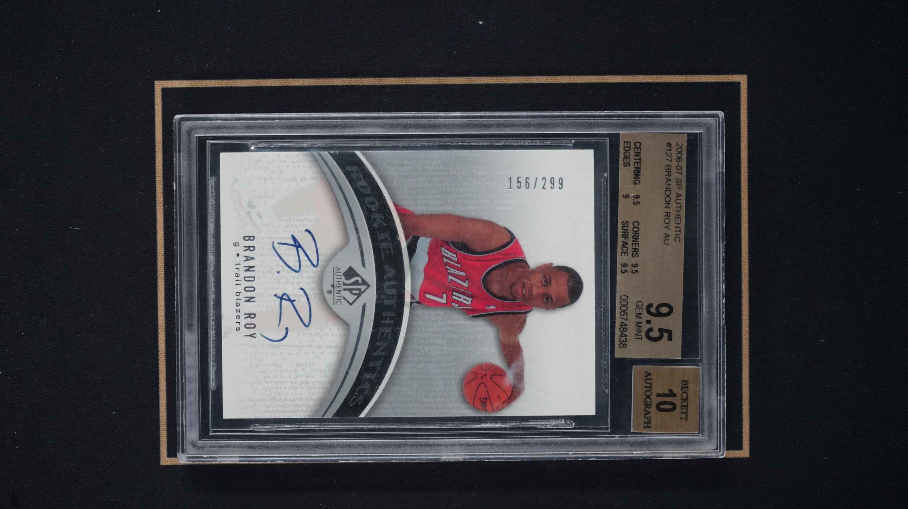 2006-07 Upper Deck SP Authentic Brandon Roy RC 新秀 开拓者 罗伊 299编 签字 BGS9.5 ...