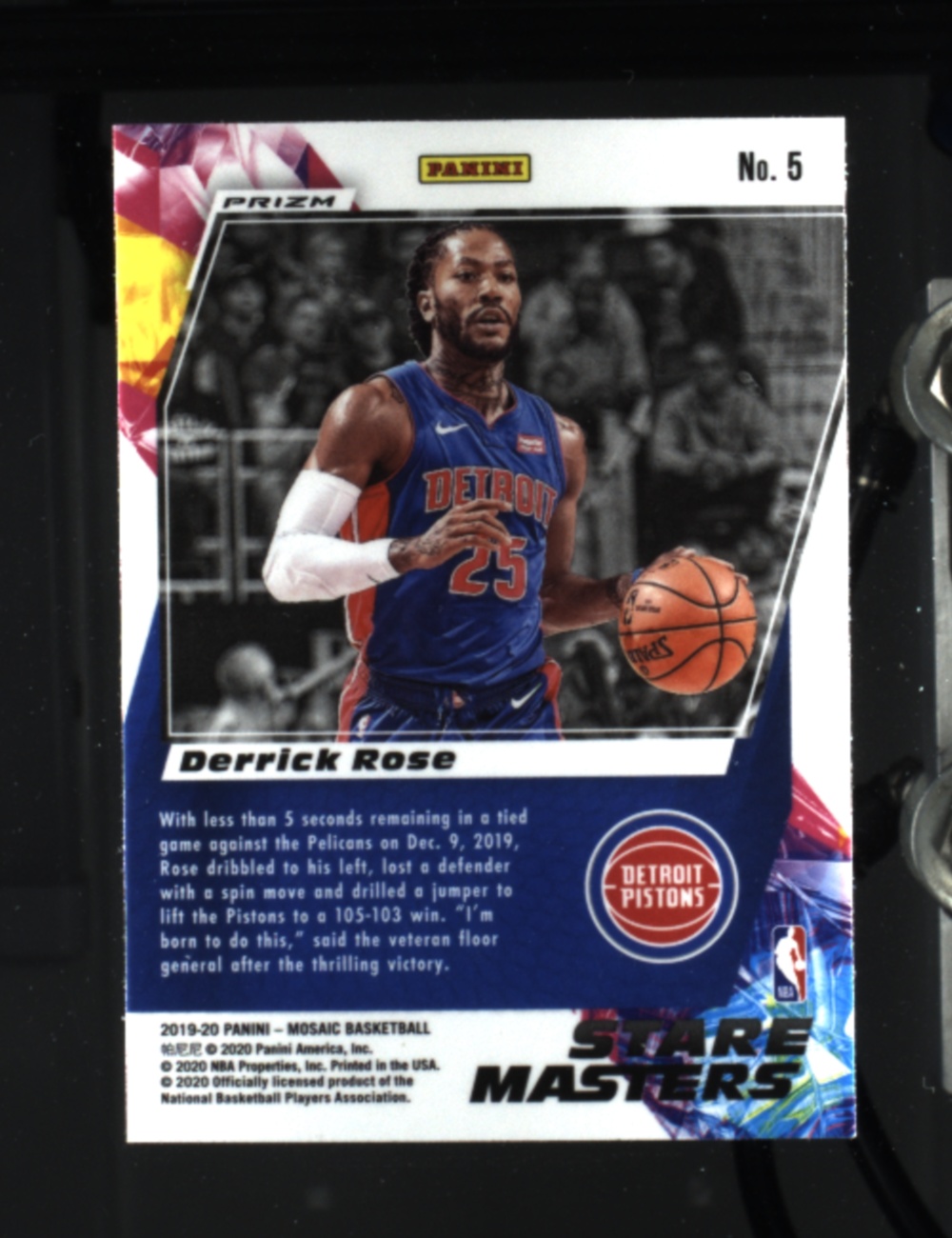 【UCS拍卖 zhh0145】2019-20 Panini Mosaic 特卡 Stare Masters 银马赛克折 Derrick ...