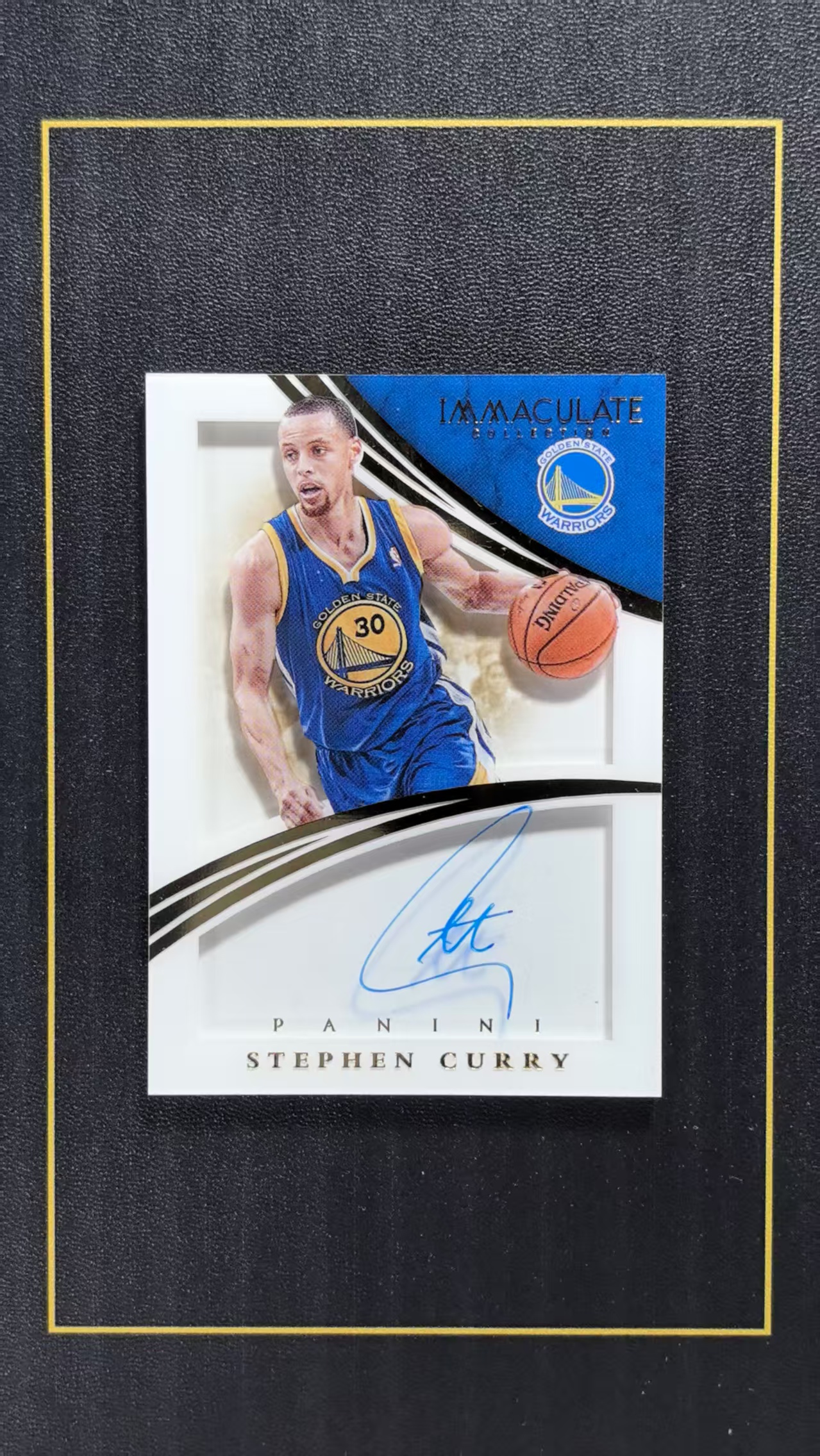 【超新星精品】2014-15 Panini Immaculate Stephen Curry 勇士 库里 49编 shadowbox 沙盒签 签字 镜面卡签 白边白角卡面卡背小印【V825】 卡淘