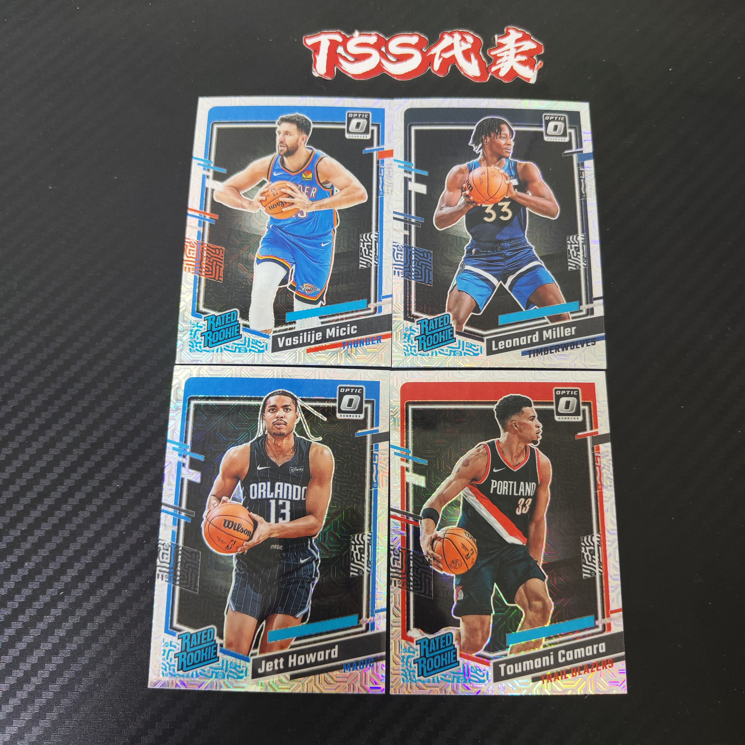 【TSS代卖】4张 2023-24 杜蕾斯 optic mojo rc新秀 杰特霍华德 米西奇 伦纳德米勒 卡马拉 等 打包lot ...