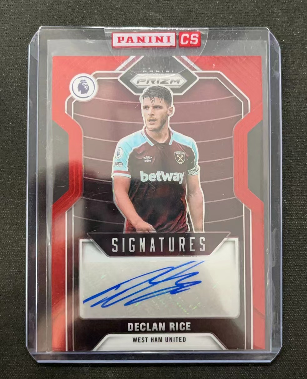 2021-22 Panini Prizm Declan Rice 【长安代卖】英超 PZ 西汉姆联 大米 莱斯 赖斯 红折签字 ...